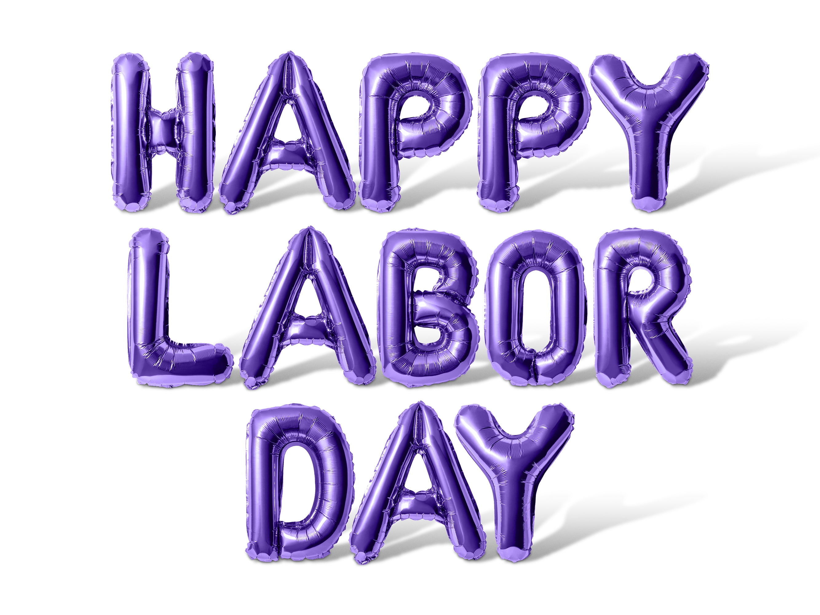 Letter Balloons - HAPPY LABOR DAY 16" Inch Alphabet Letters Foil Mylar ...