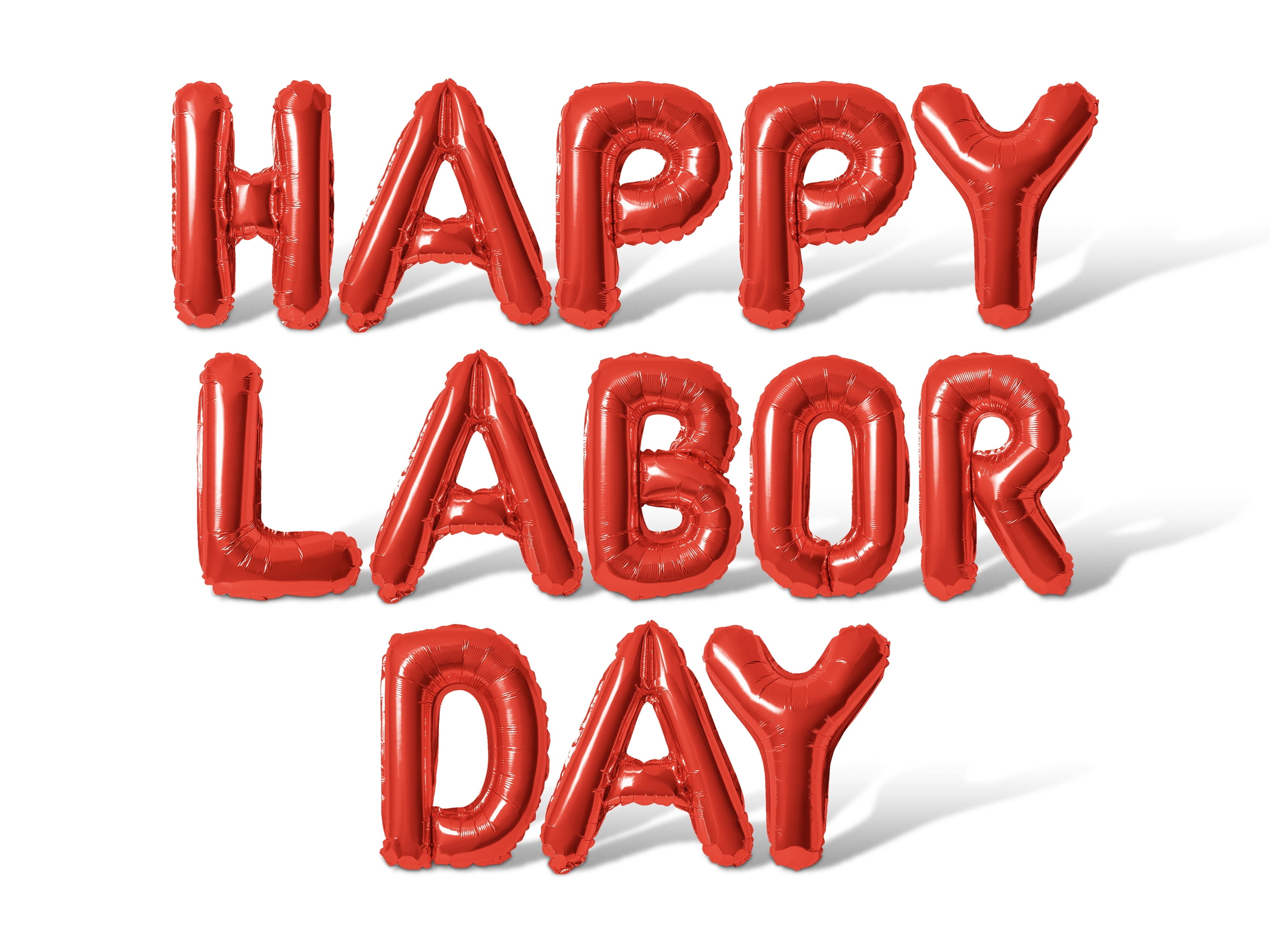 Letter Balloons - HAPPY LABOR DAY 16" Inch Alphabet Letters Foil Mylar ...