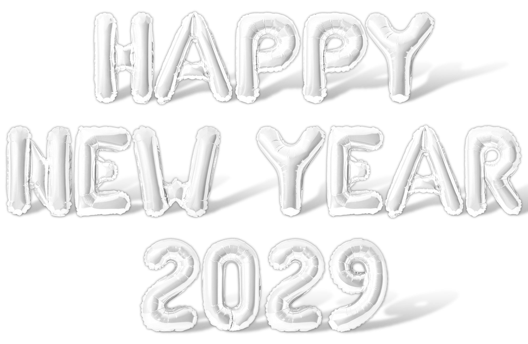 Letter Balloons - HAPPY NEW YEAR 2029 16" Inch Alphabet Letters Foil ...