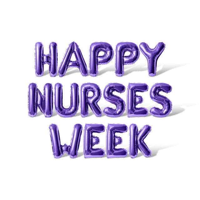 Letter Balloons - HAPPY NURSES DAY 16" Inch Alphabet Letters Foil Mylar ...