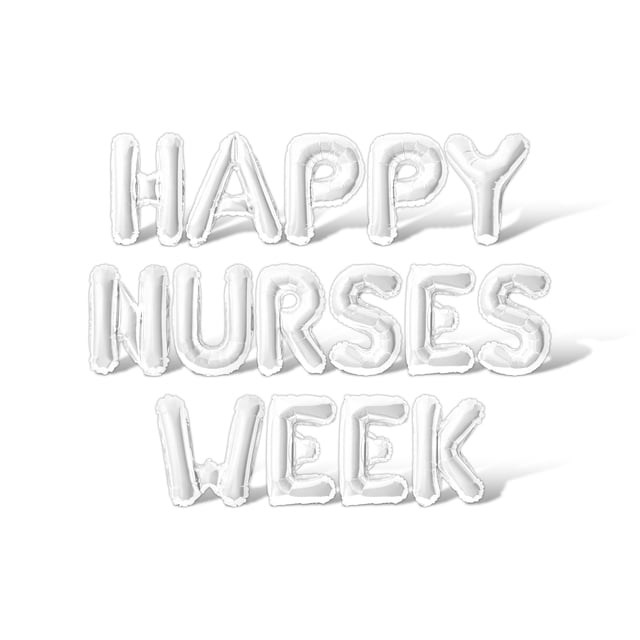 Letter Balloons - HAPPY NURSES DAY 16" Inch Alphabet Letters Foil Mylar ...