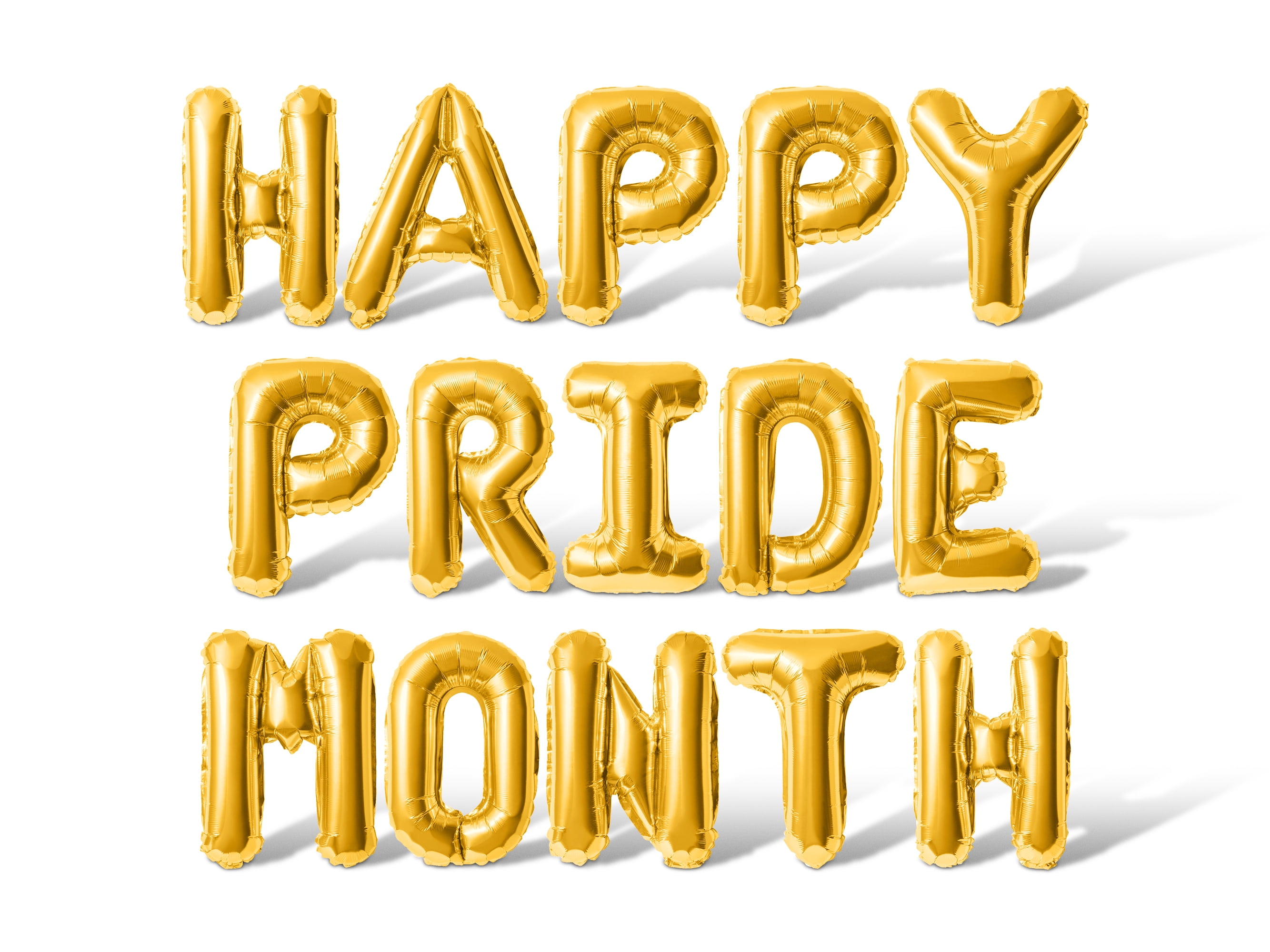 Letter Balloons - HAPPY PRIDE MONTH 16" Inch Alphabet Letters Foil ...