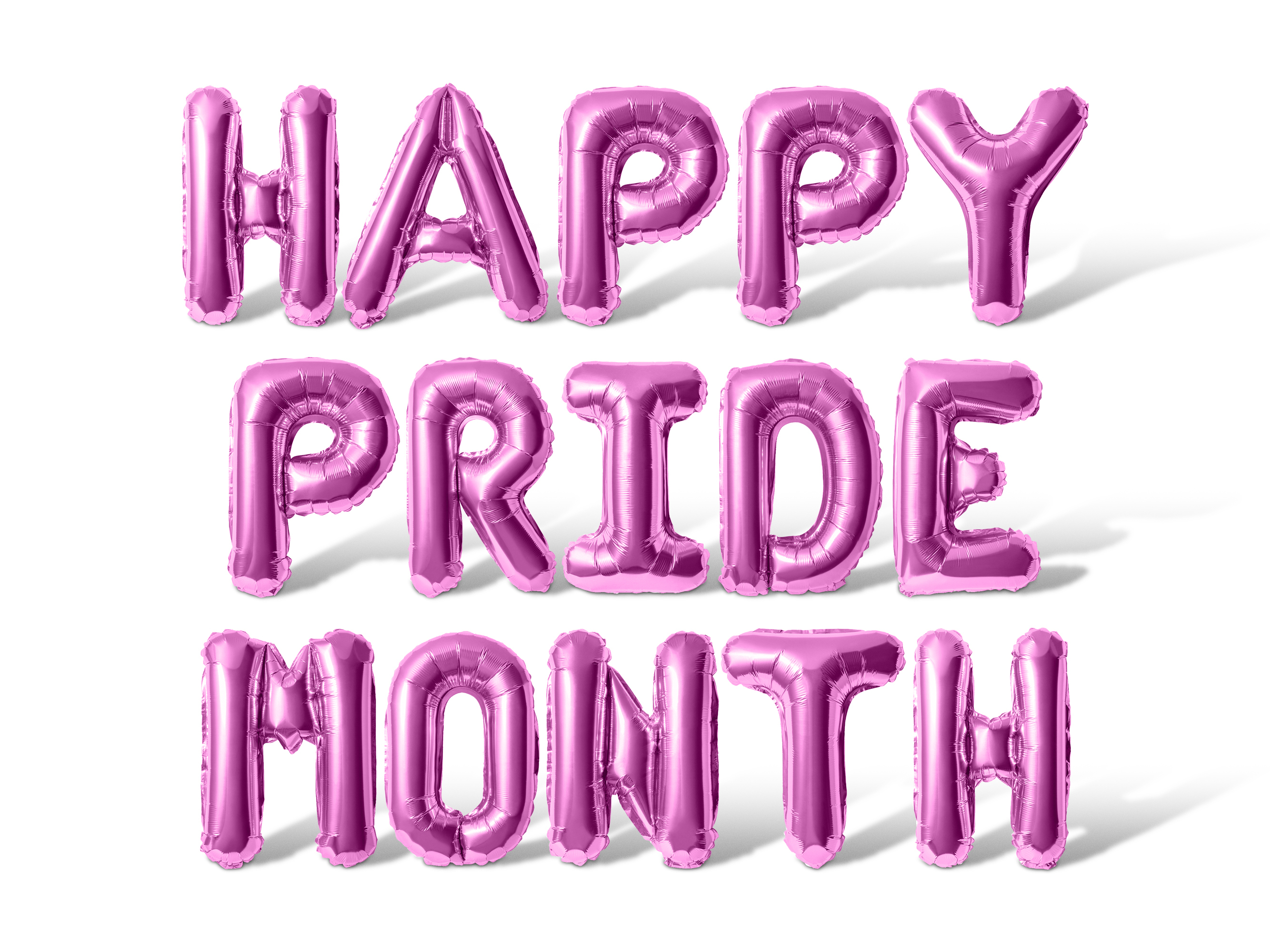 Letter Balloons - HAPPY PRIDE MONTH 16" Inch Alphabet Letters Foil ...