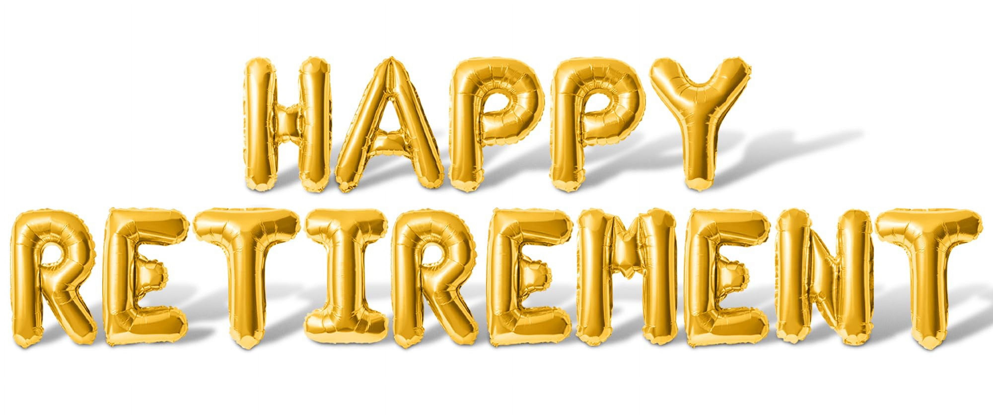 Letter Balloons - HAPPY RETIREMENT 16" BSL1 Inch Alphabet Letters Foil ...