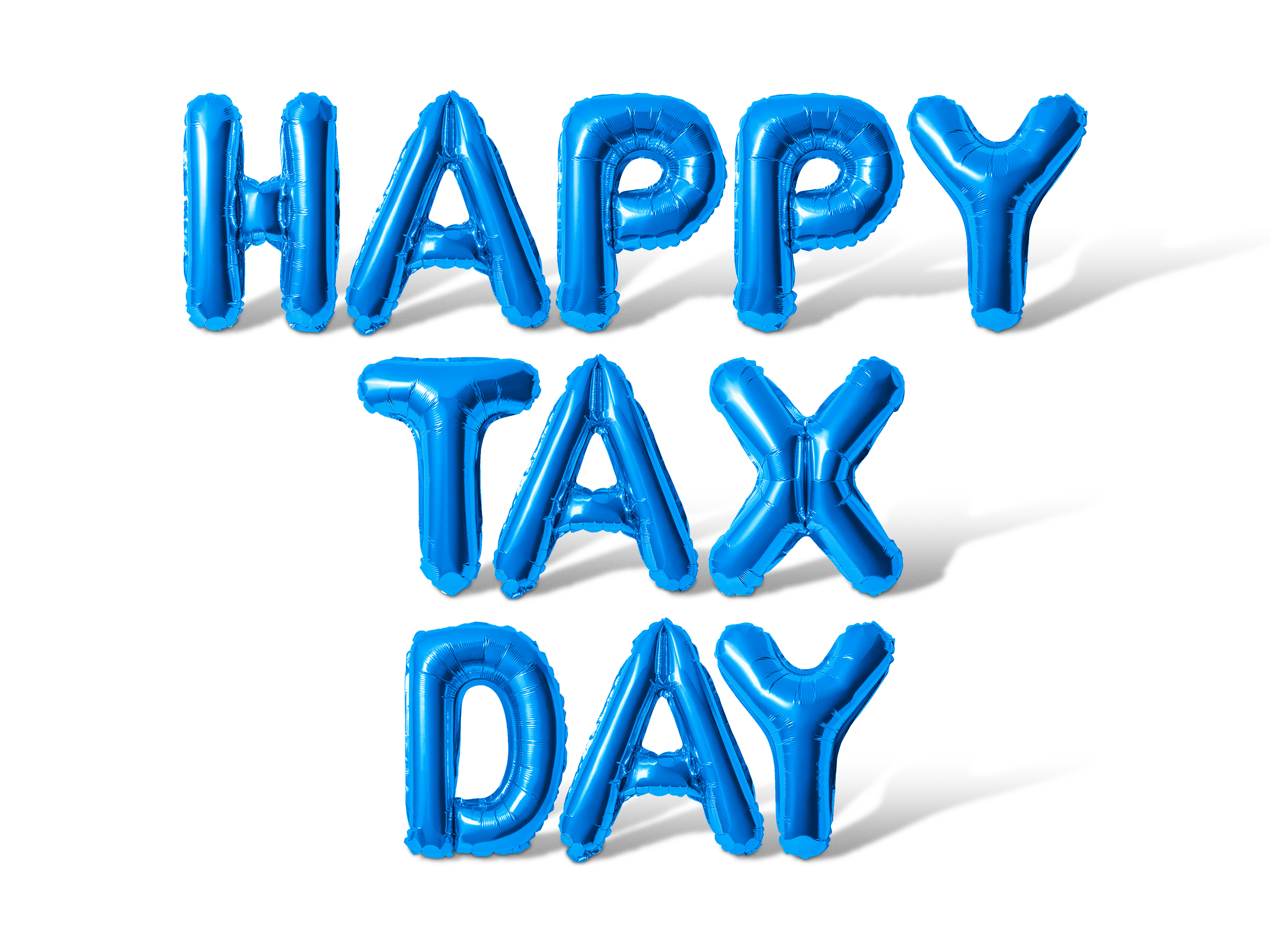Letter Balloons - HAPPY TAX DAY 16" Inch Alphabet Letters Foil Mylar ...
