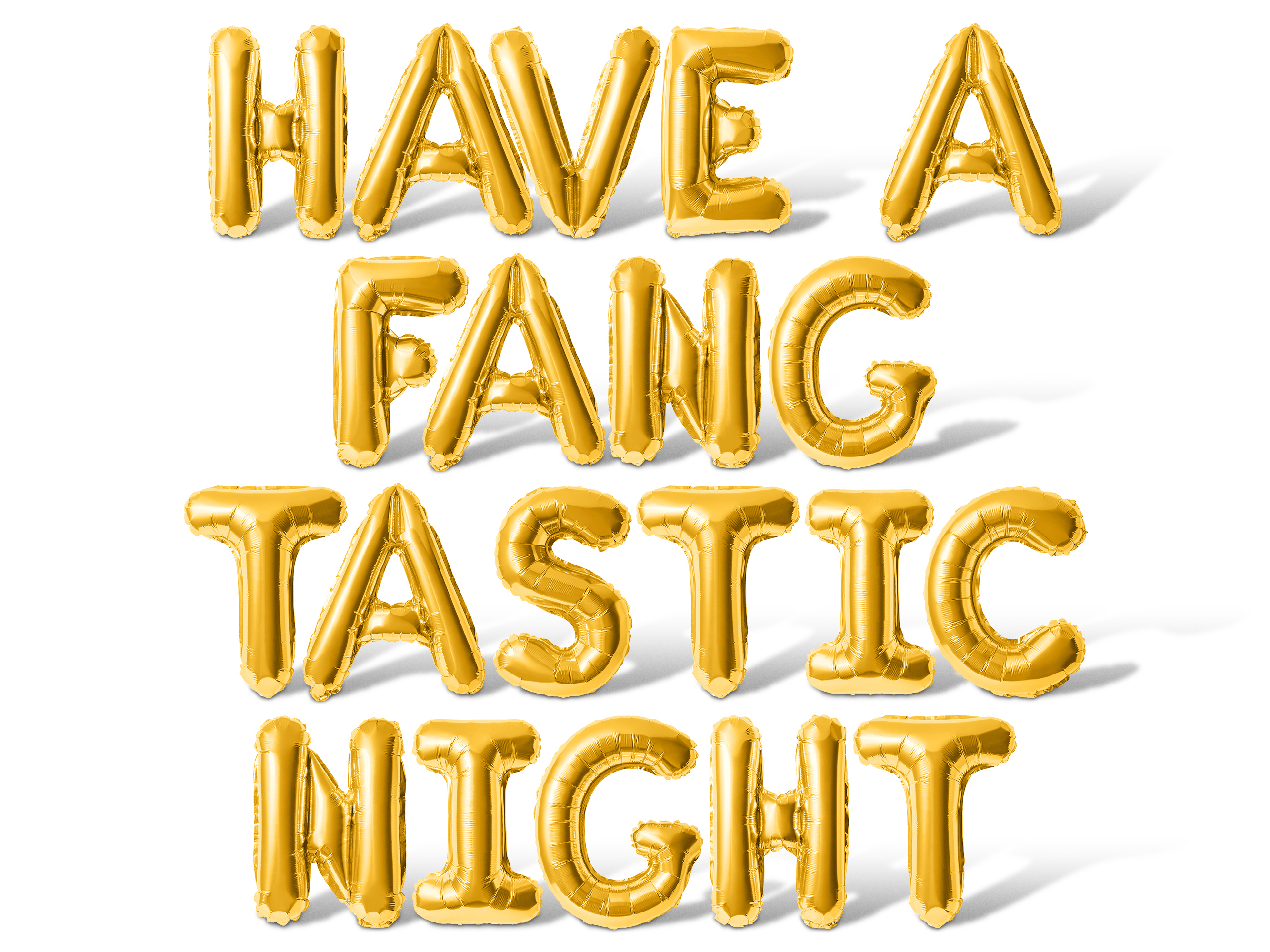 Letter Balloons - HAVE A FANG TASTIC NIGHT 16" Inch Alphabet Letters ...