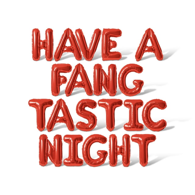 Letter Balloons - HAVE A FANG TASTIC NIGHT 16" Inch Alphabet Letters ...