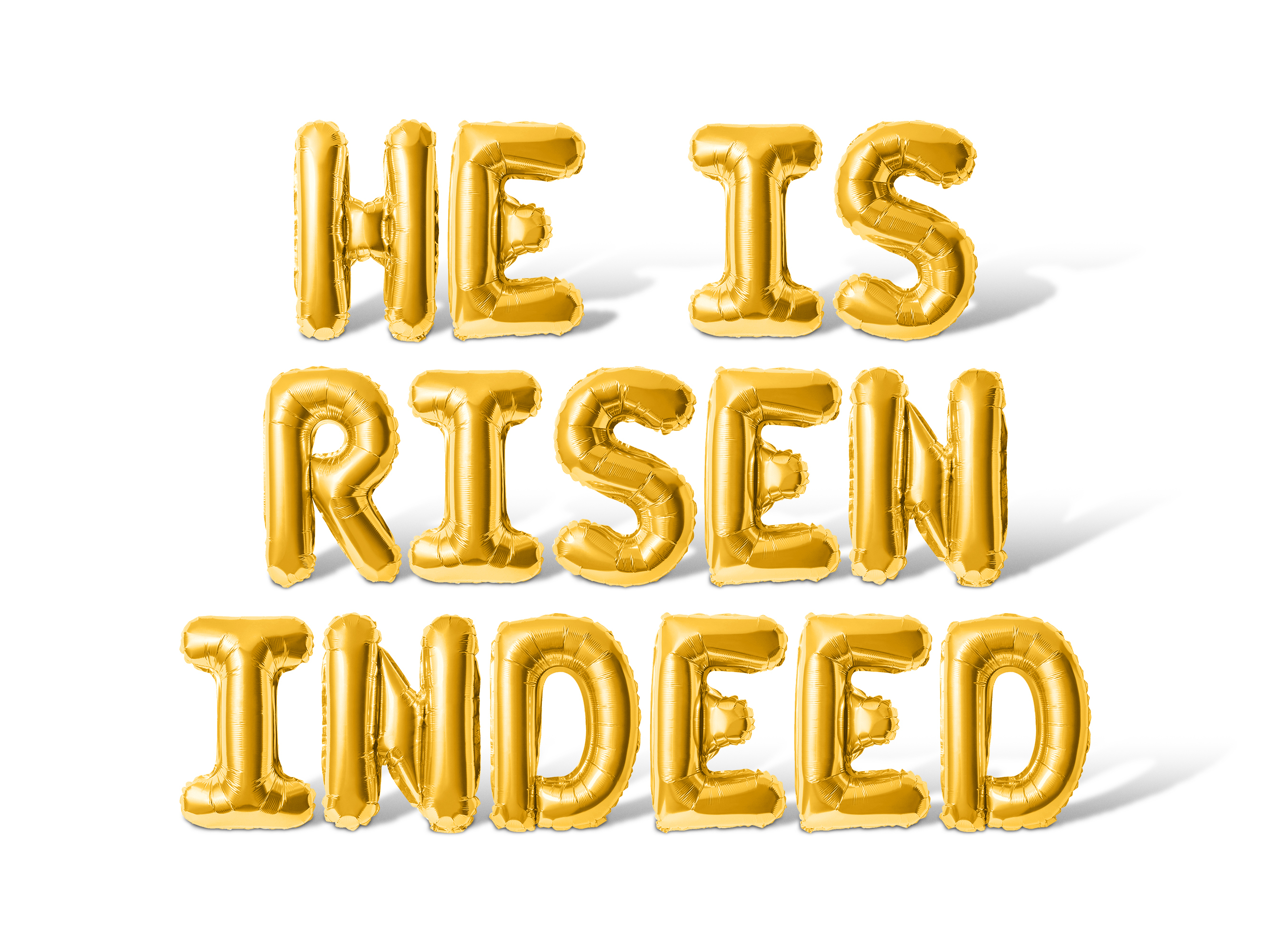 Letter Balloons - HE IS RISEN INDEED 16" Inch Alphabet Letters Foil ...