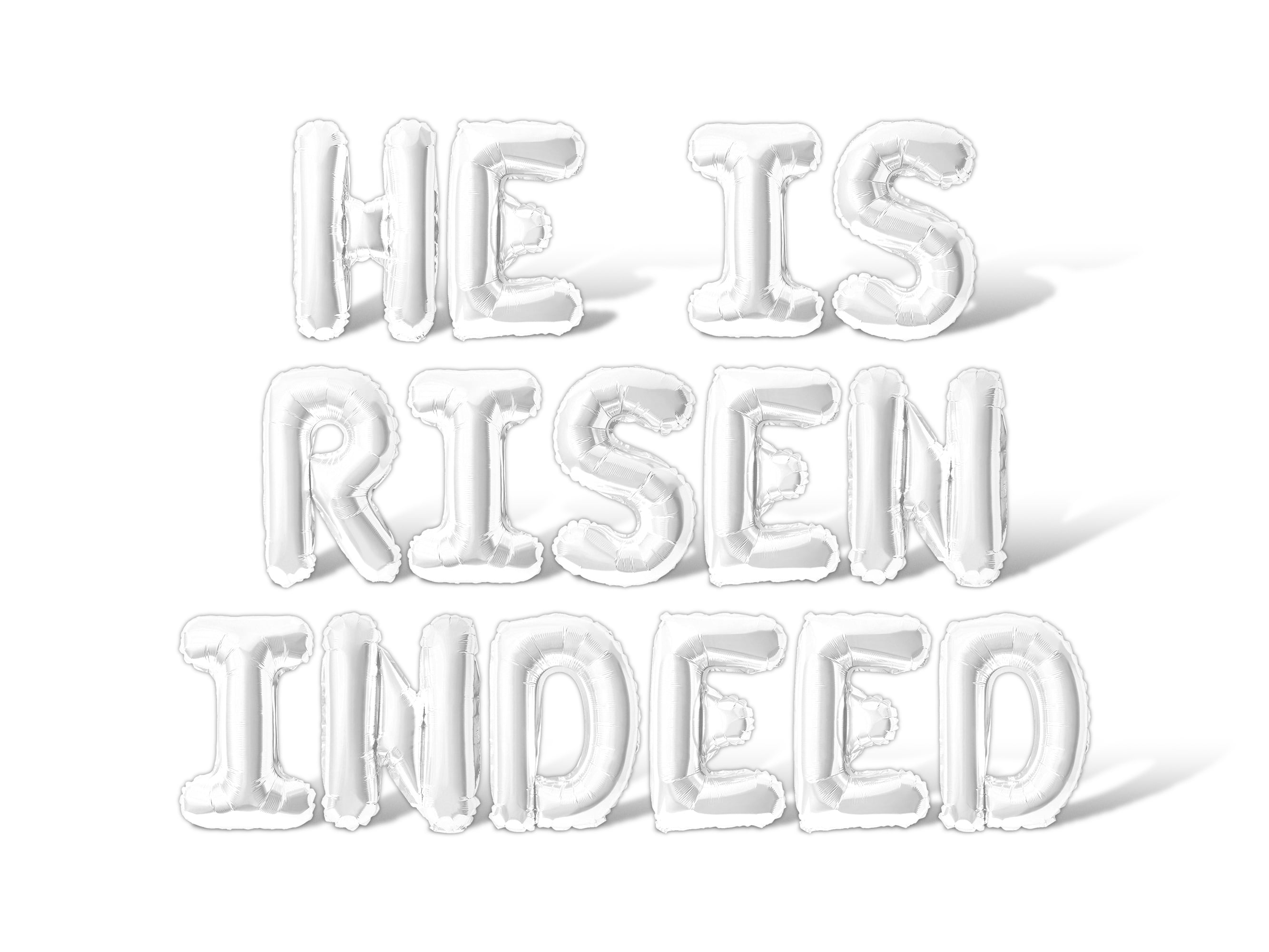 Letter Balloons - HE IS RISEN INDEED 16" Inch Alphabet Letters Foil ...