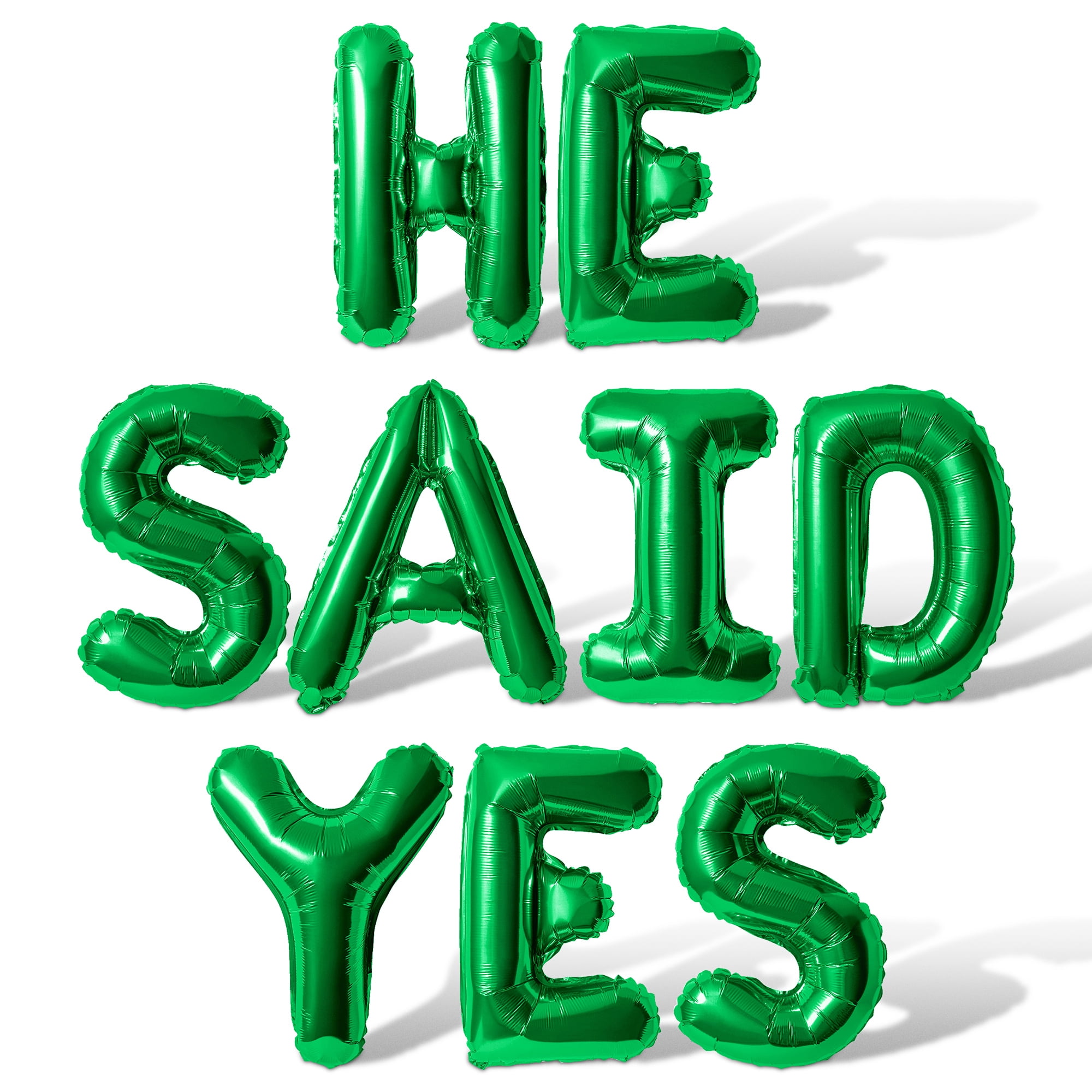 Letter Balloons - HE SAID YES 16" Inch Alphabet Letters Foil Mylar ...