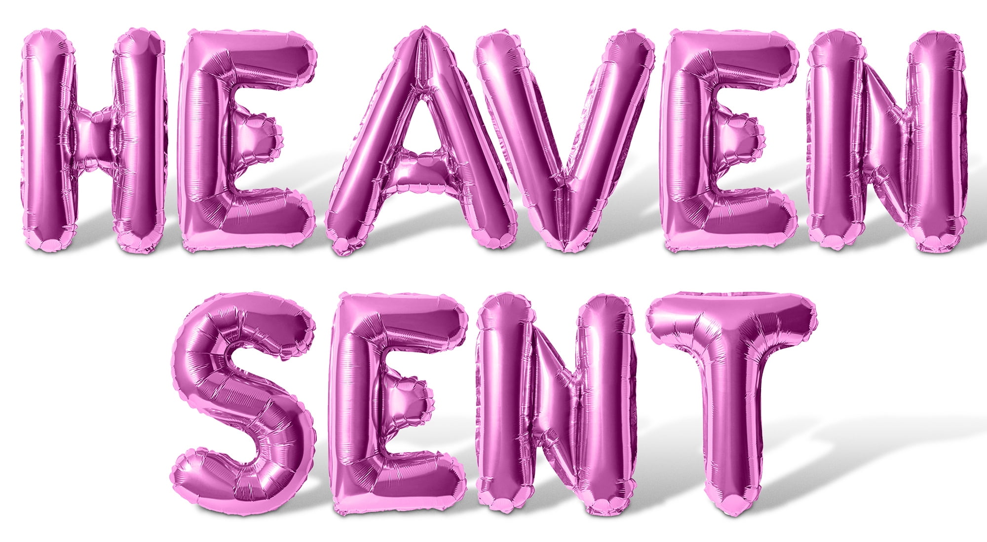 Letter Balloons - HEAVEN SENT 16" Inch Alphabet Letters Foil Mylar ...