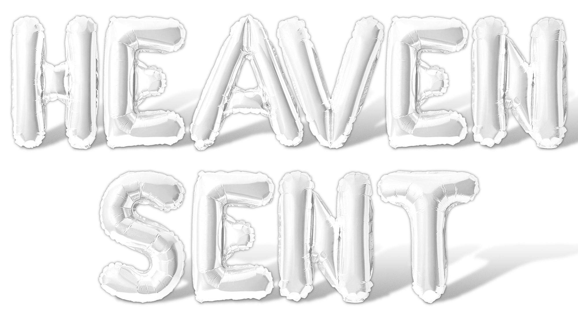Letter Balloons - HEAVEN SENT 16" Inch Alphabet Letters Foil Mylar ...