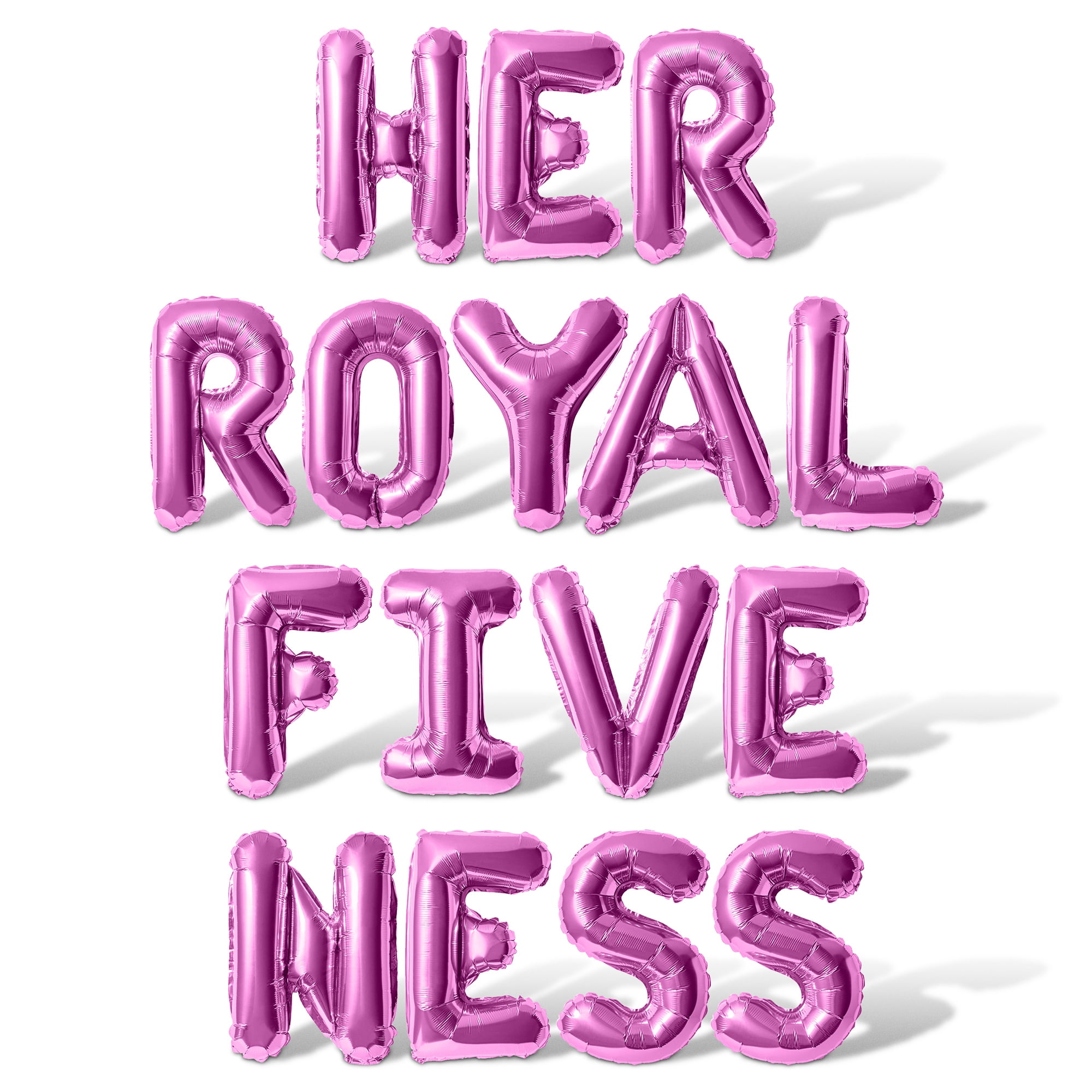 Letter Balloons - HER ROYAL FIVE NESS 16" Inch Alphabet Letters Foil ...