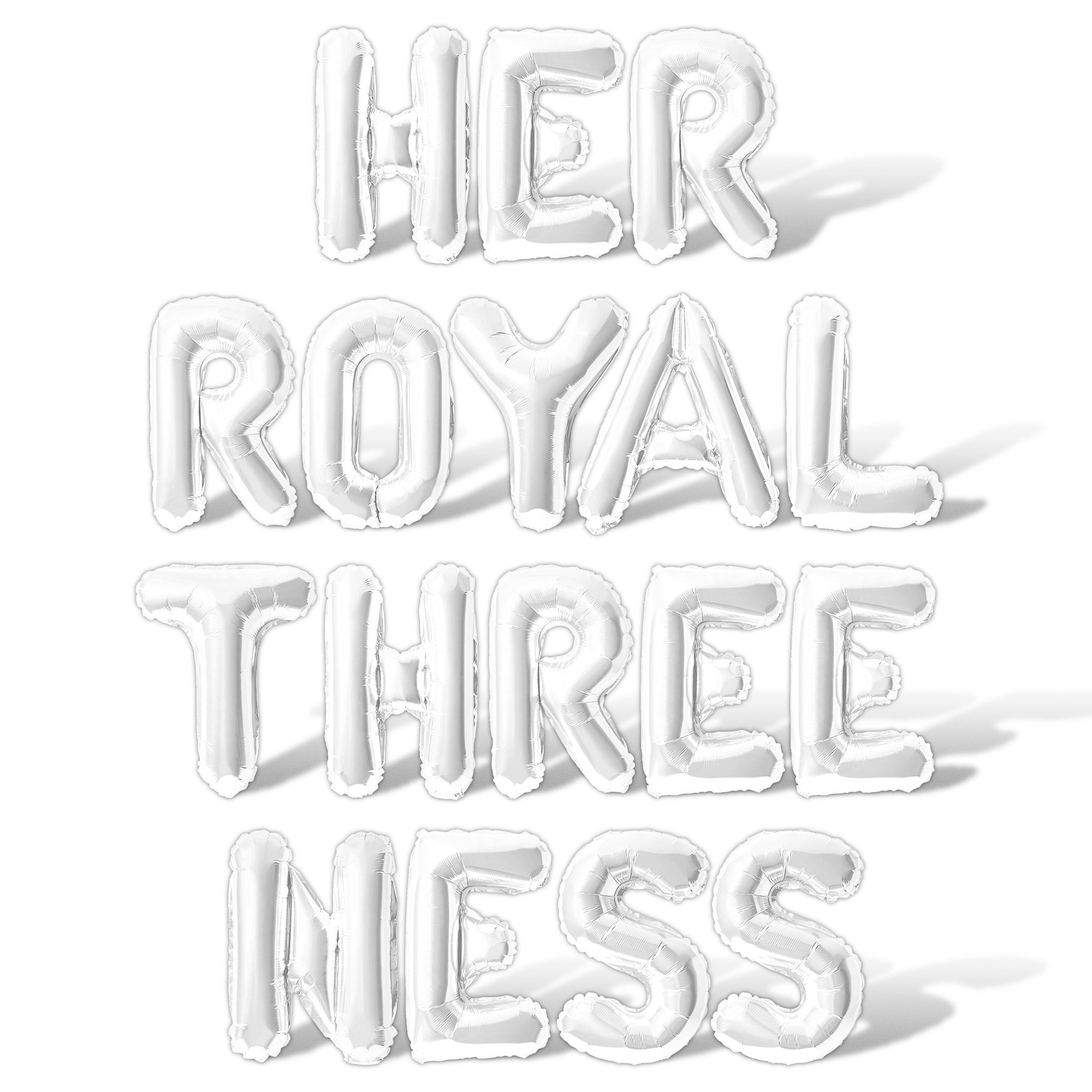 Letter Balloons - HER ROYAL THREE NESS 16" Inch Alphabet Letters Foil ...