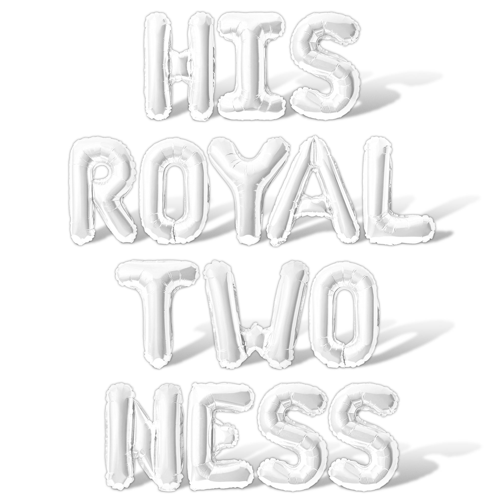 Letter Balloons - HIS ROYAL TWO NESS 16" Inch Alphabet Letters Foil ...