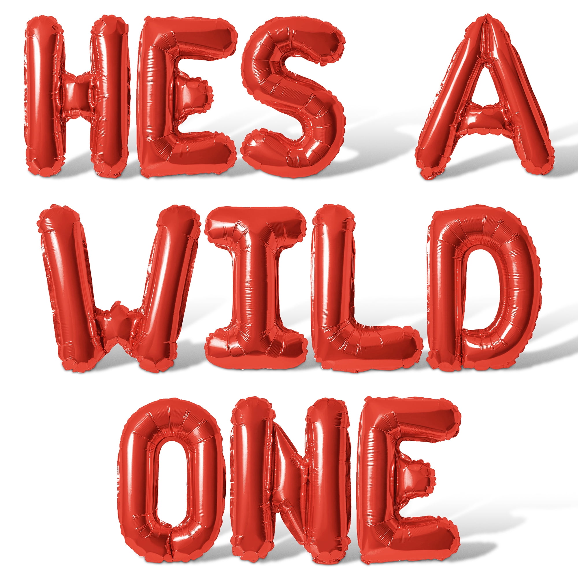 Letter Balloons - HES A WILD ONE 16" Inch Alphabet Letters Foil Mylar ...