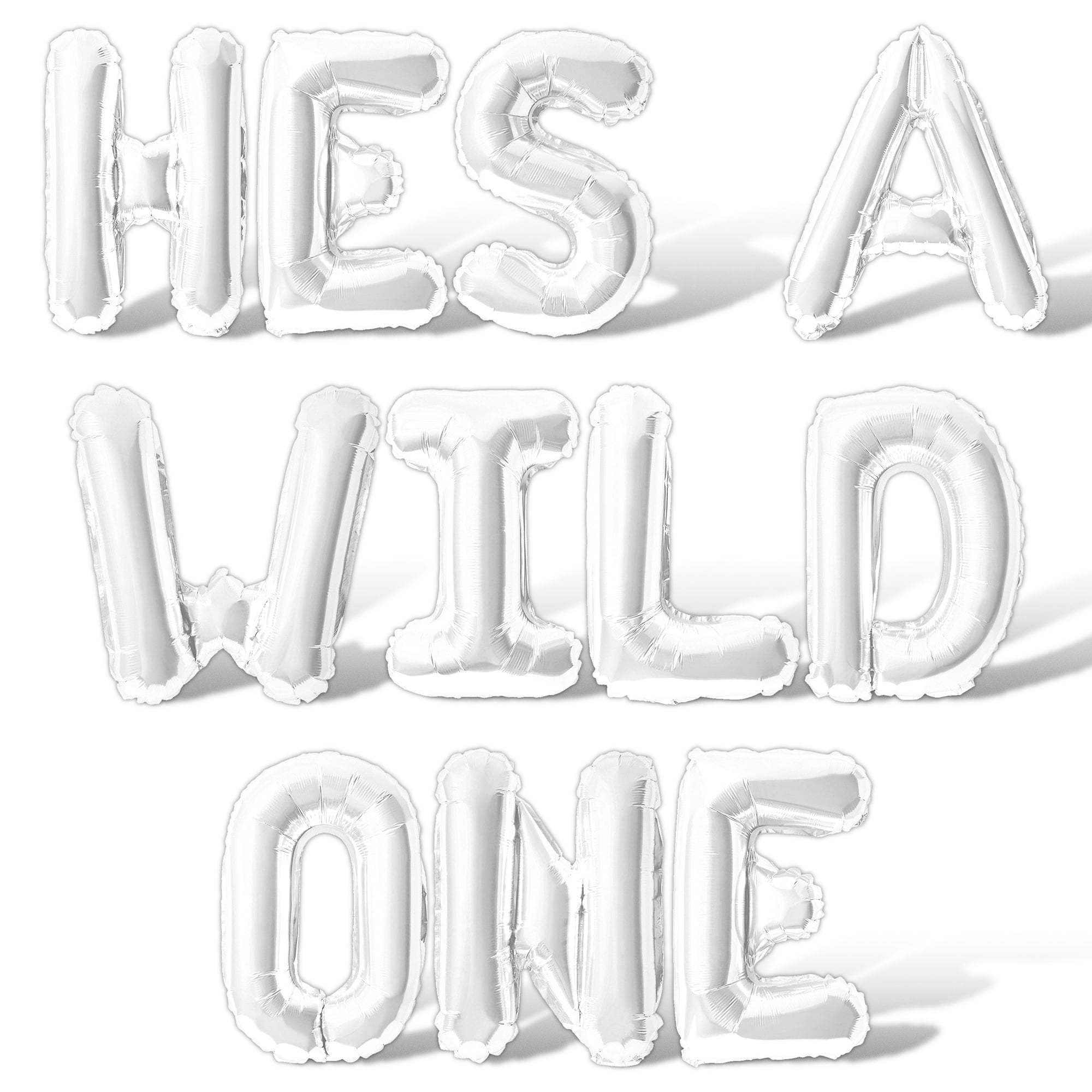 Letter Balloons - HES A WILD ONE 16" Inch Alphabet Letters Foil Mylar ...