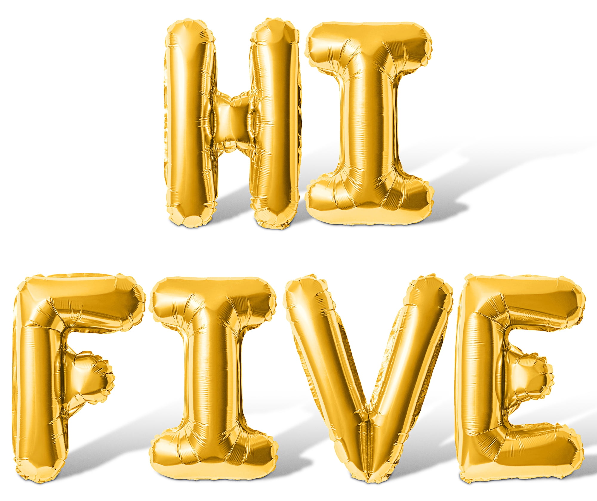 Letter Balloons - HI FIVE 16" Inch Alphabet Letters Foil Mylar Balloon ...