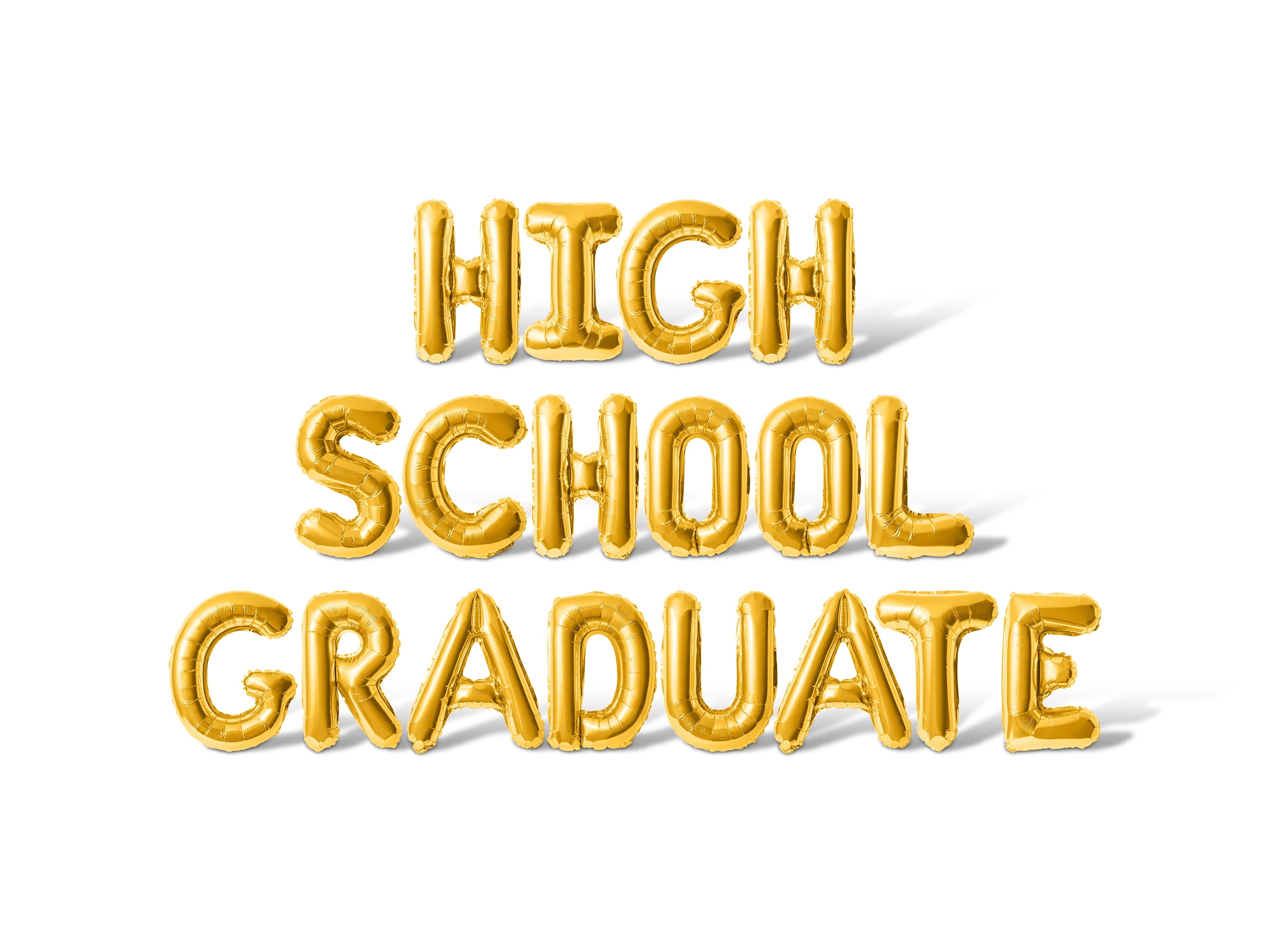 Letter Balloons - HIGH SCHOOL GRADUATE 16" Inch Alphabet Letters Foil ...