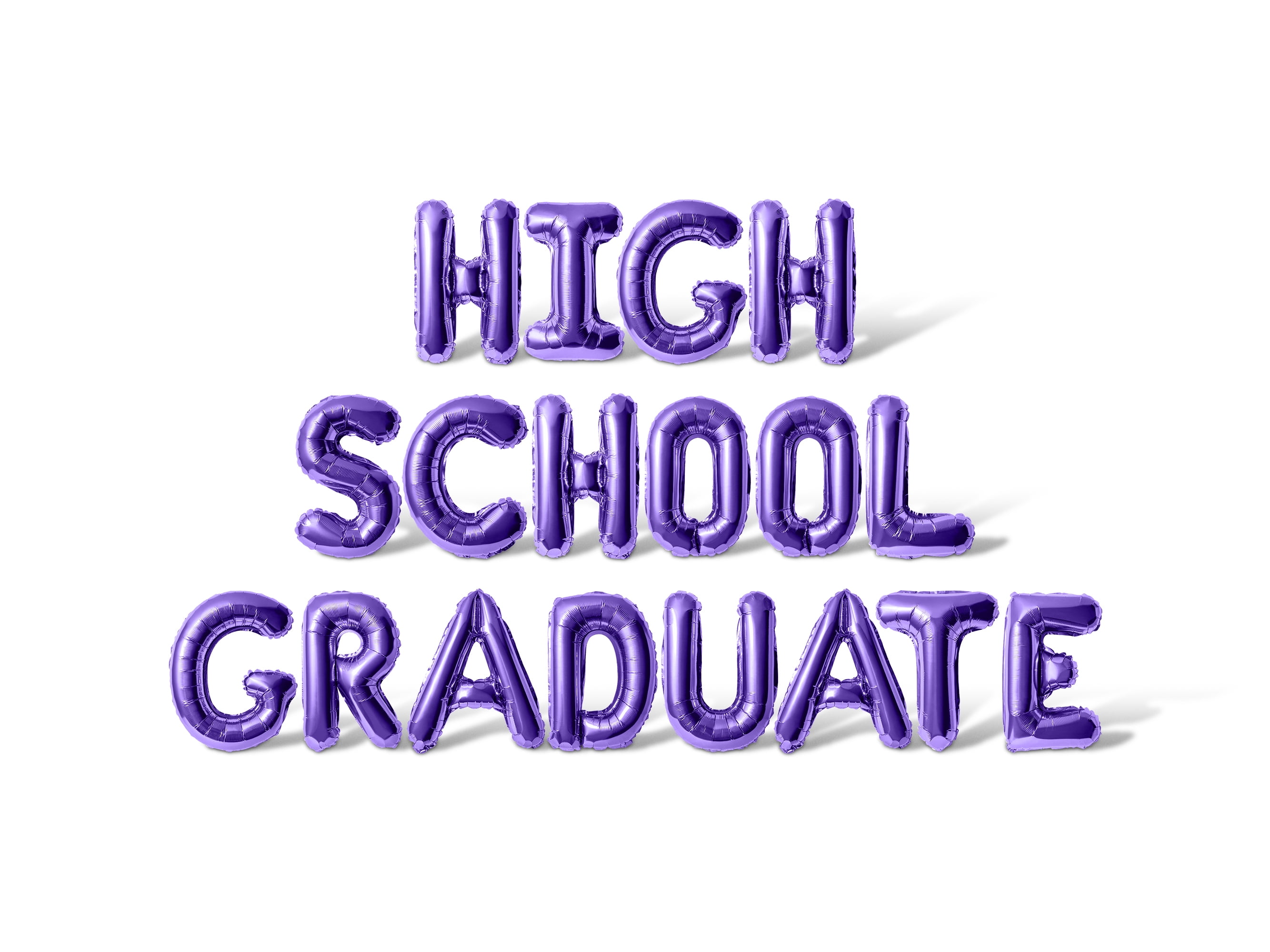 Letter Balloons - HIGH SCHOOL GRADUATE 16" Inch Alphabet Letters Foil ...