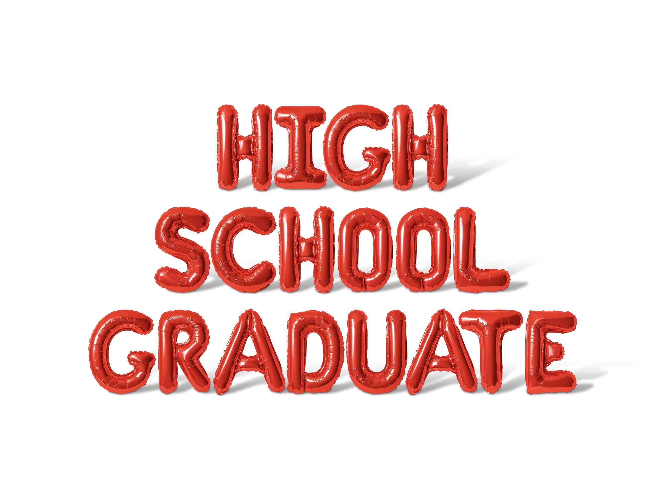 Letter Balloons - HIGH SCHOOL GRADUATE 16" Inch Alphabet Letters Foil ...