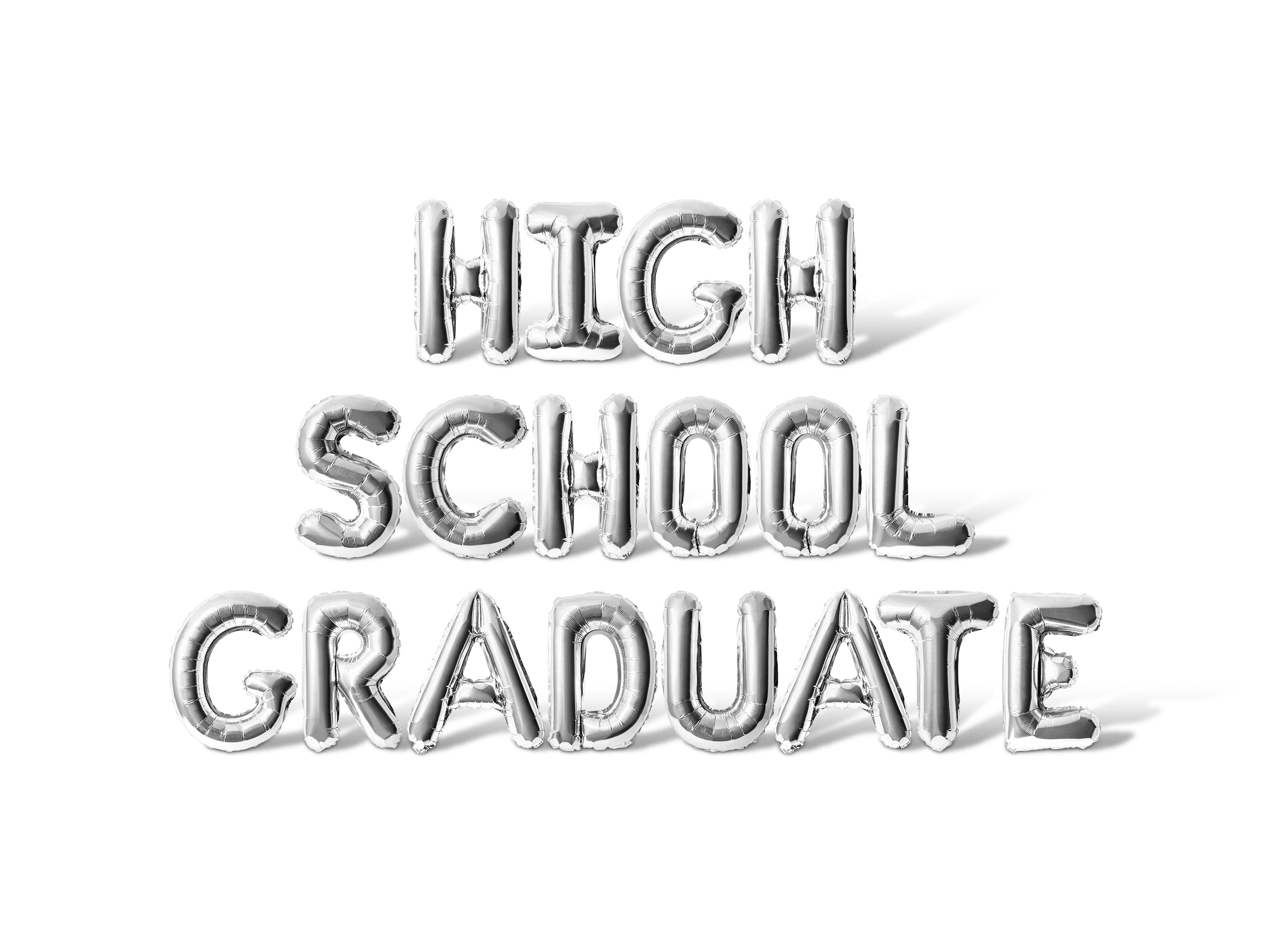 Letter Balloons - HIGH SCHOOL GRADUATE 16" Inch Alphabet Letters Foil ...