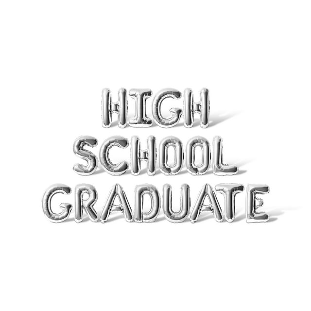Letter Balloons - HIGH SCHOOL GRADUATE 16" Inch Alphabet Letters Foil ...