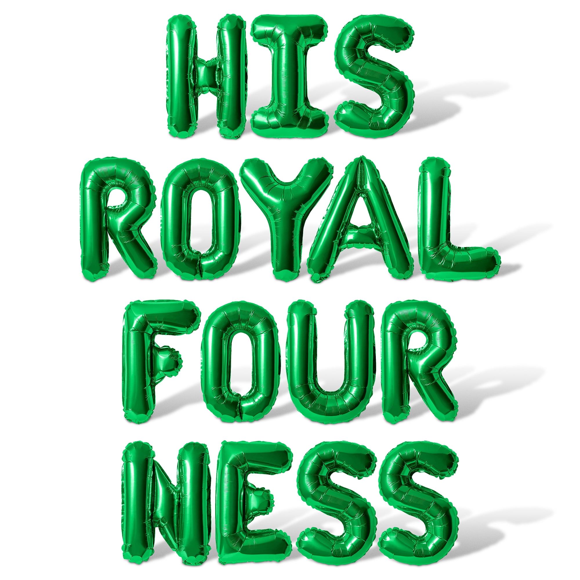 Letter Balloons - HIS ROYAL FOUR NESS 16" Inch Alphabet Letters Foil ...