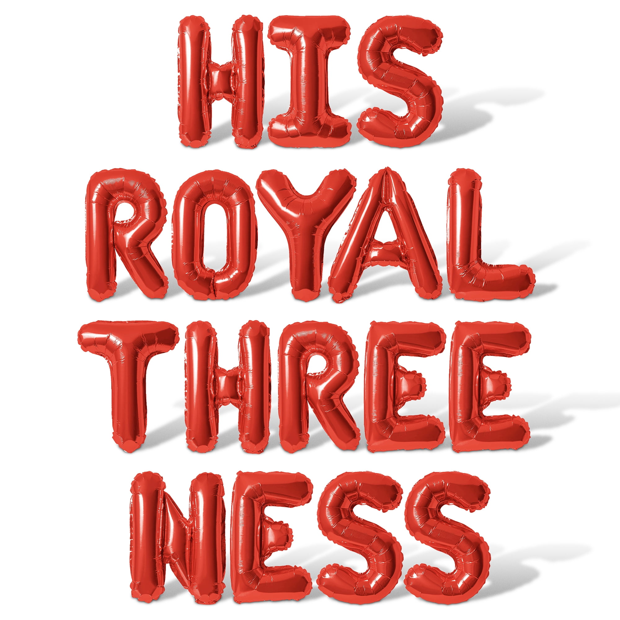 Letter Balloons - HIS ROYAL THREE NESS 16" Inch Alphabet Letters Foil ...