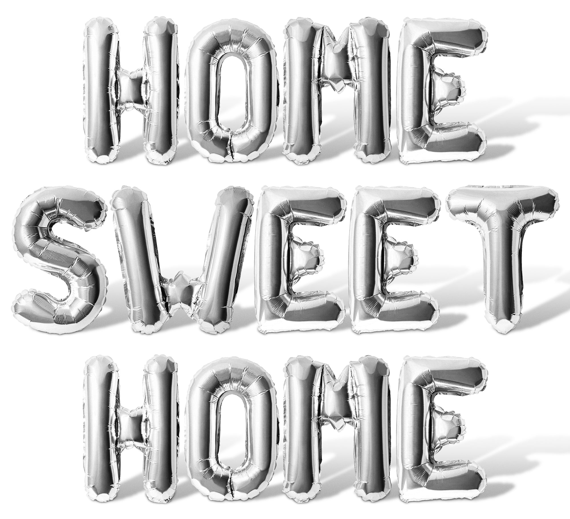 Letter Balloons - HOME SWEET HOME 16" Inch Alphabet Letters Foil Mylar ...