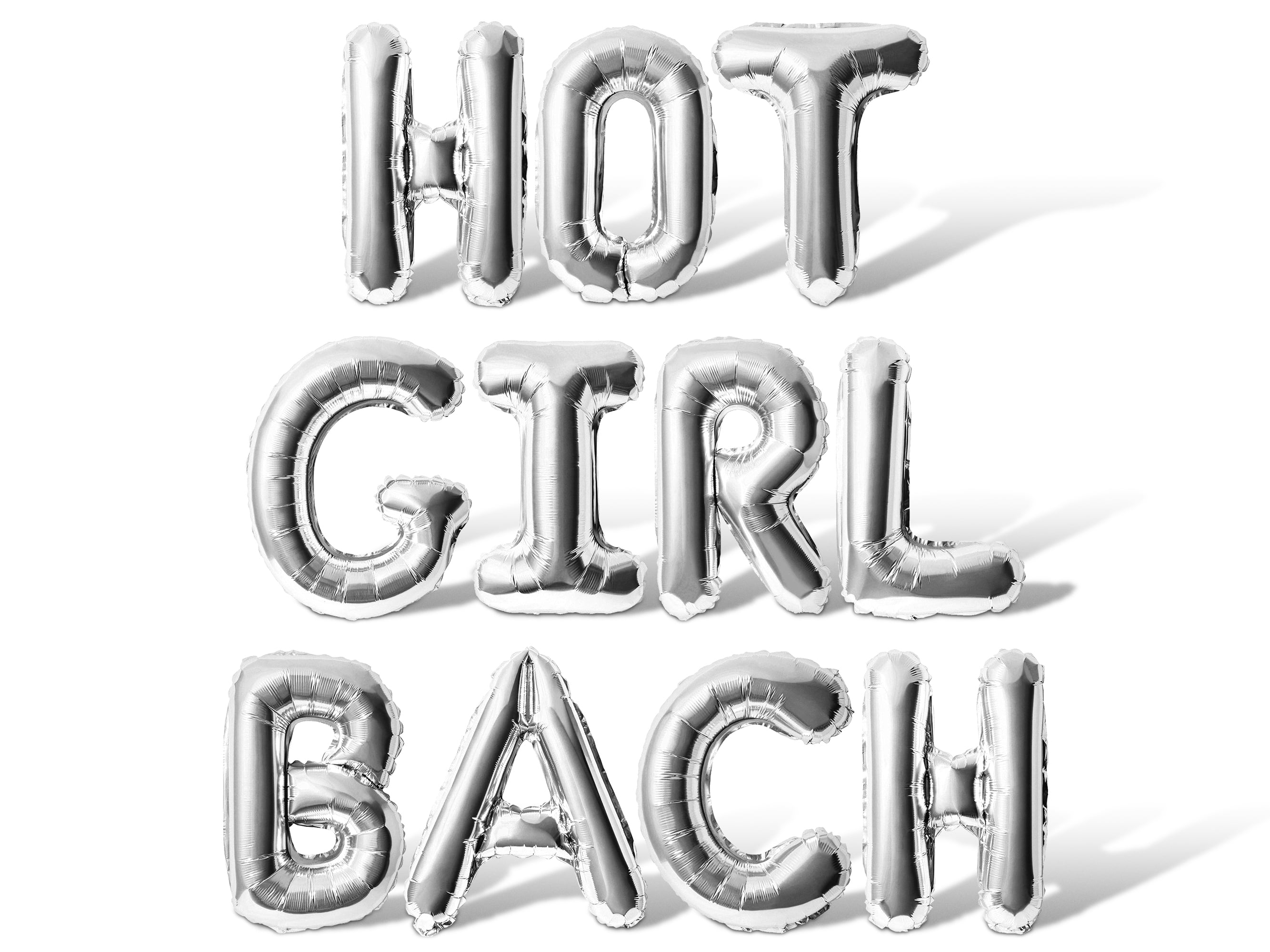 Letter Balloons - HOT GIRL BACH 16" Inch Alphabet Letters Foil Mylar ...