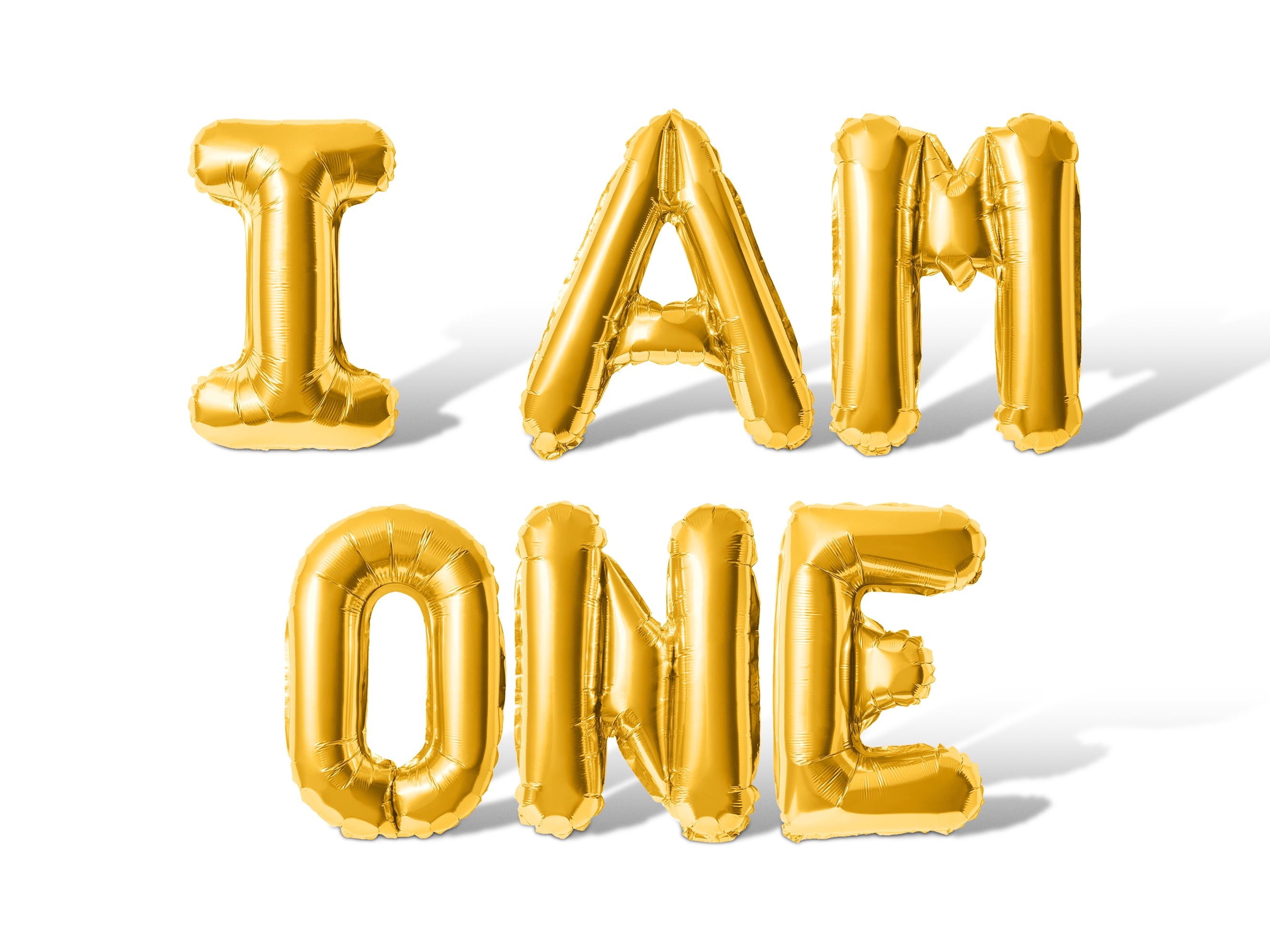 Letter Balloons - I AM ONE 16" Inch Alphabet Letters Foil Mylar Balloon ...