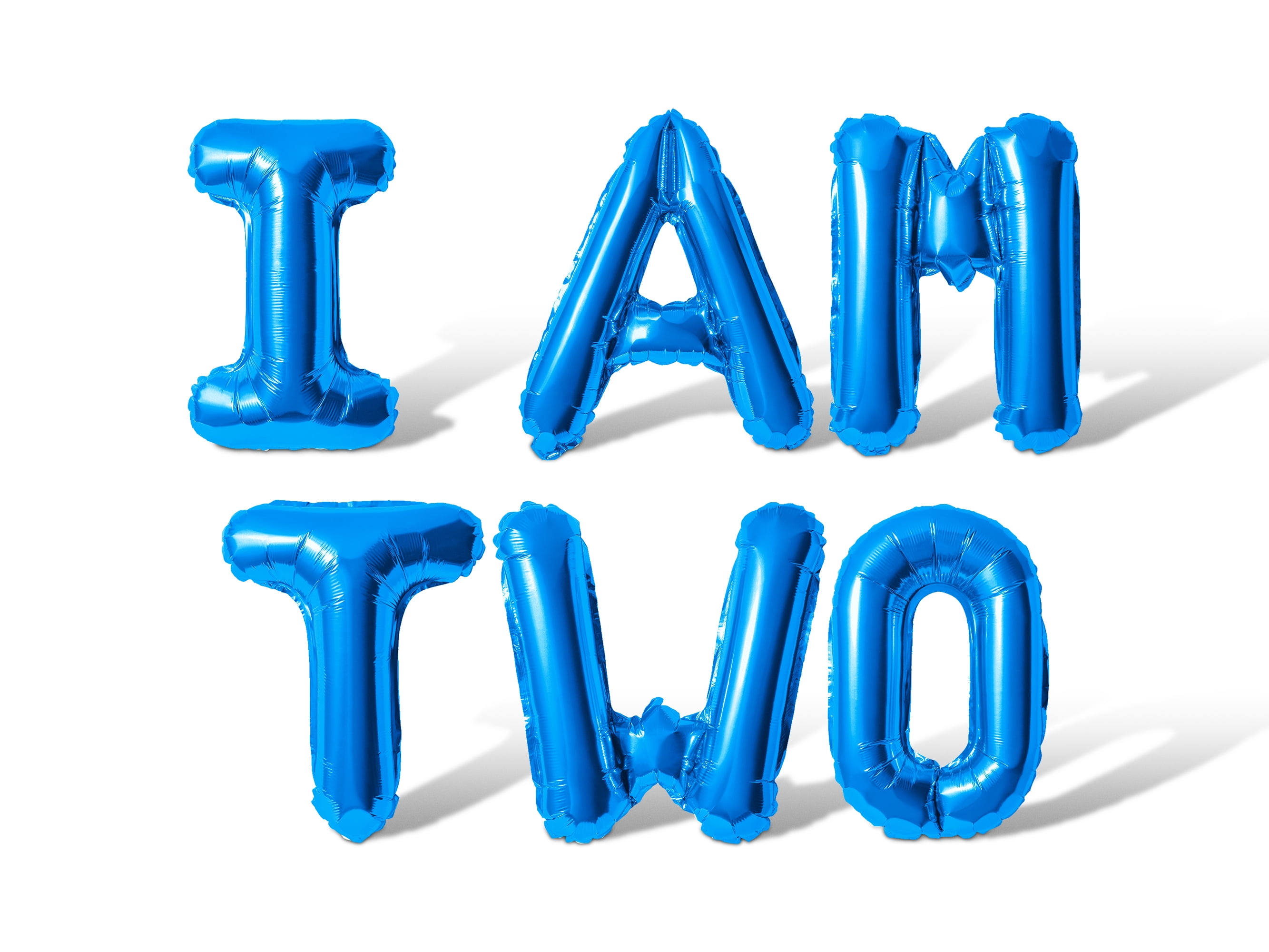 Letter Balloons - I AM TWO 16" Inch Alphabet Letters Foil Mylar Balloon ...