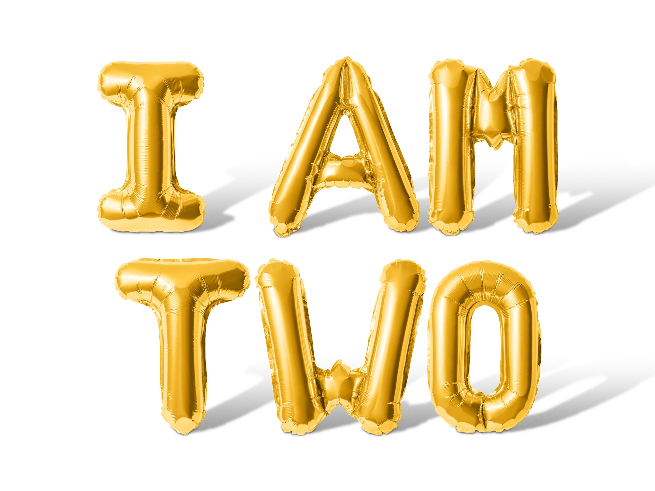Letter Balloons - I AM TWO 16" Inch Alphabet Letters Foil Mylar Balloon ...