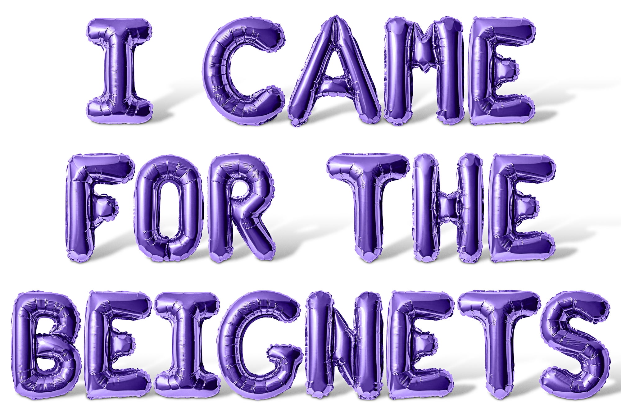 Letter Balloons - I CAME FOR THE BEIGNETS 16" Inch Alphabet Letters ...