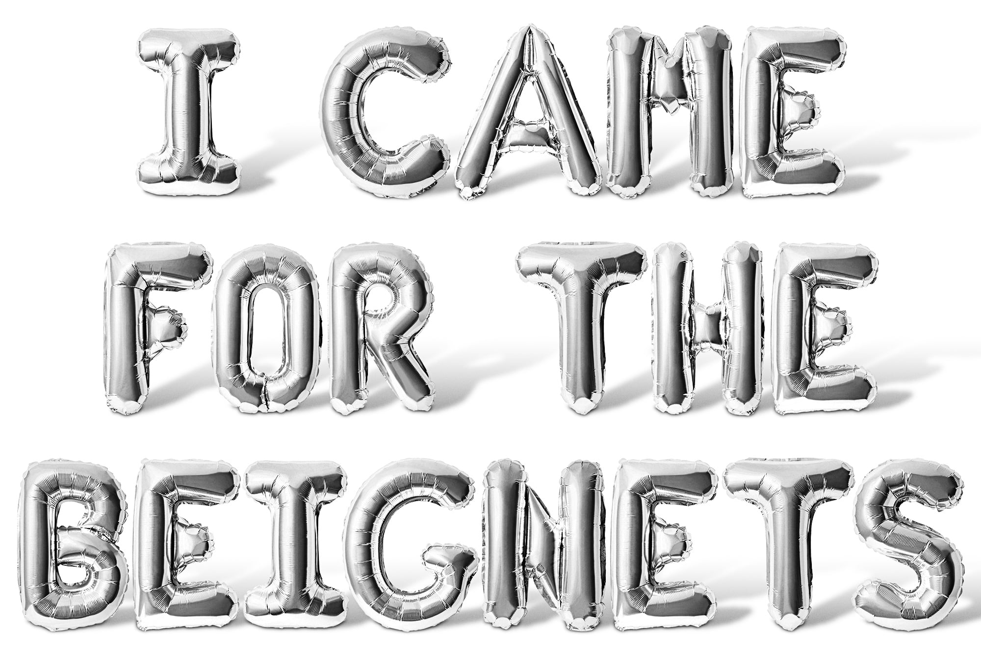 Letter Balloons - I CAME FOR THE BEIGNETS 16" Inch Alphabet Letters ...