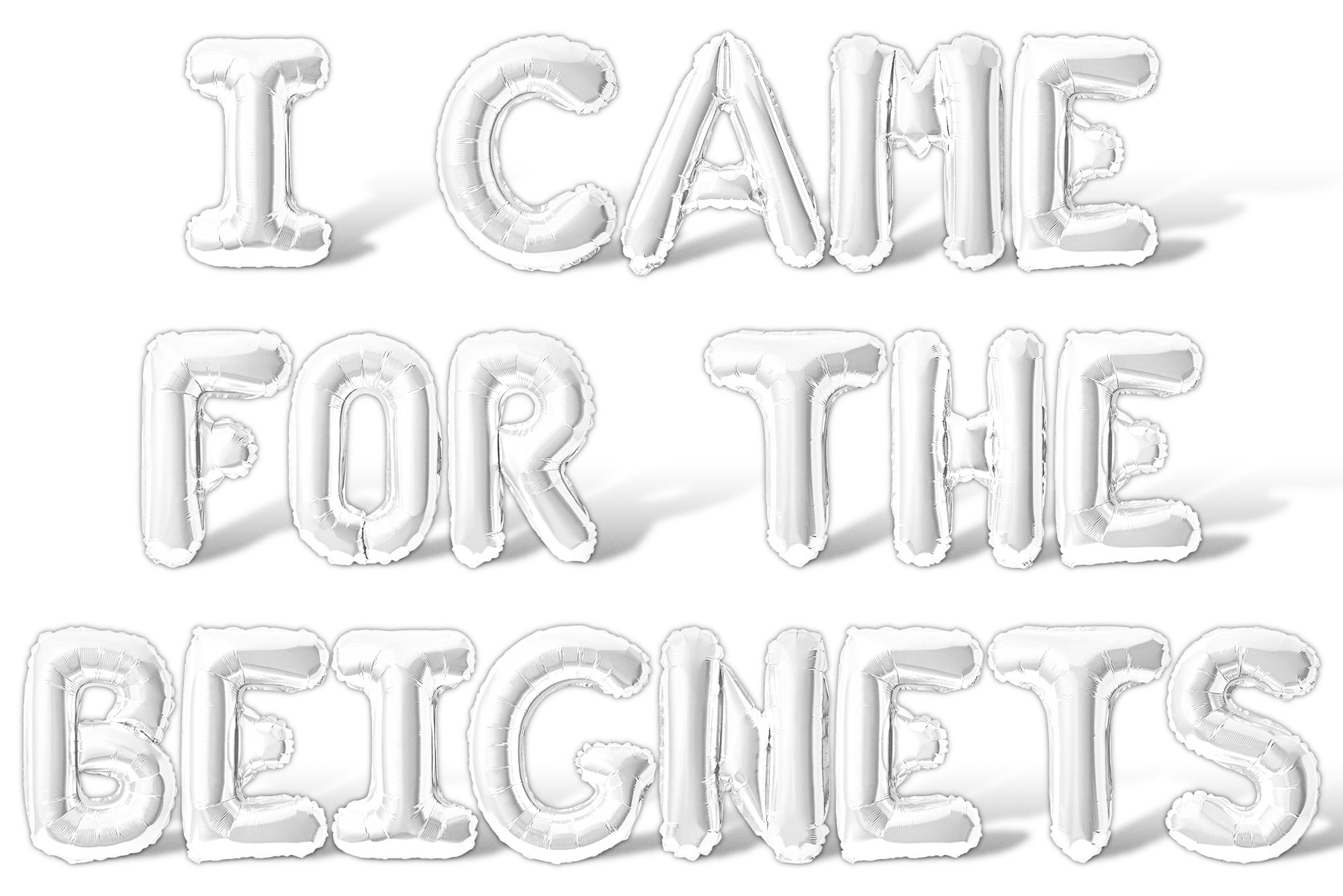 Letter Balloons - I CAME FOR THE BEIGNETS 16" Inch Alphabet Letters ...