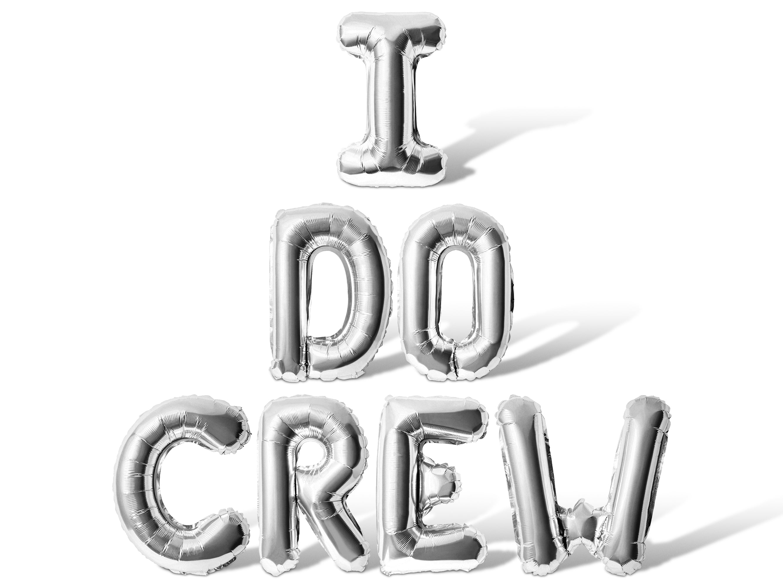Letter Balloons - I DO CREW 16" Inch Alphabet Letters Foil Mylar ...