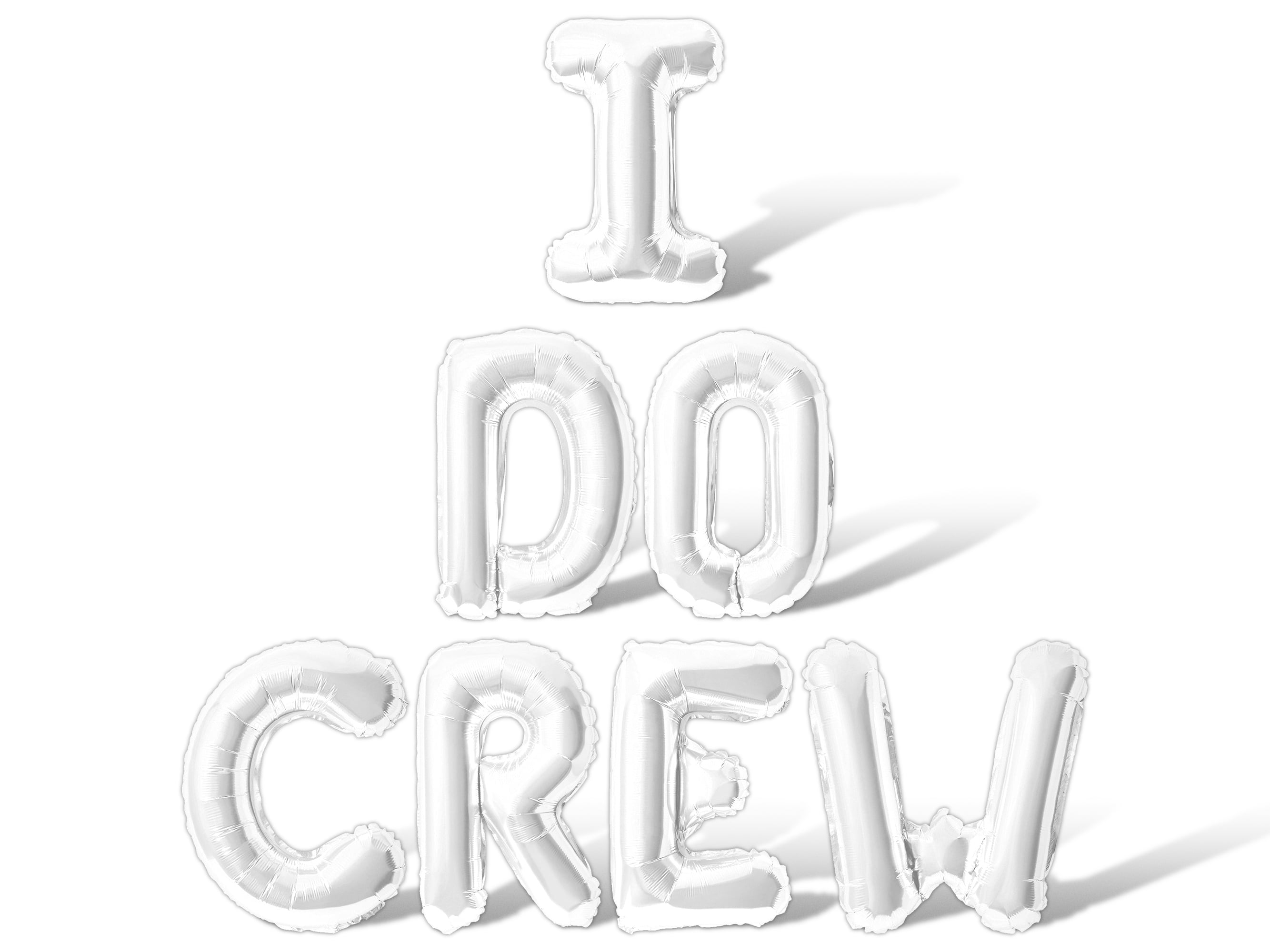 Letter Balloons - I DO CREW 16" Inch Alphabet Letters Foil Mylar ...