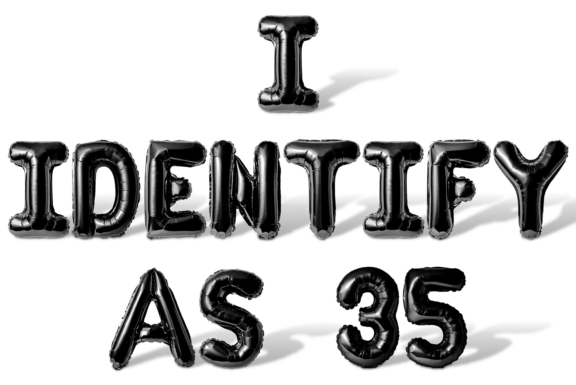 Letter Balloons - I IDENTIFY AS 35 16" Inch Alphabet Letters Foil Mylar ...