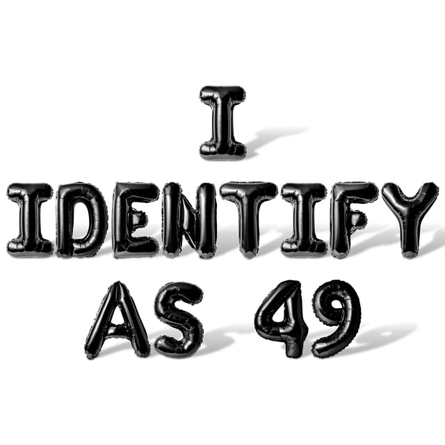 Letter Balloons - I IDENTIFY AS 49 16" Inch Alphabet Letters Foil Mylar ...