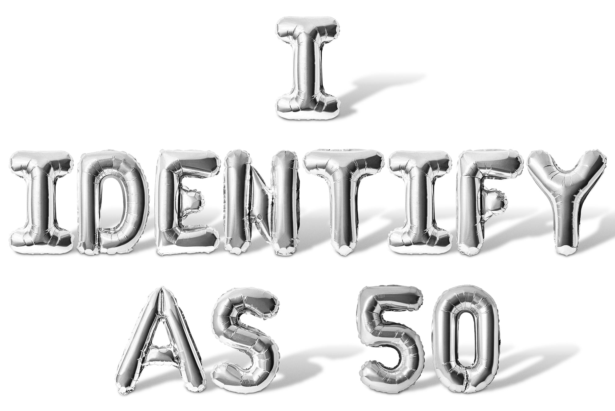 Letter Balloons - I IDENTIFY AS 50 16" Inch Alphabet Letters Foil Mylar ...