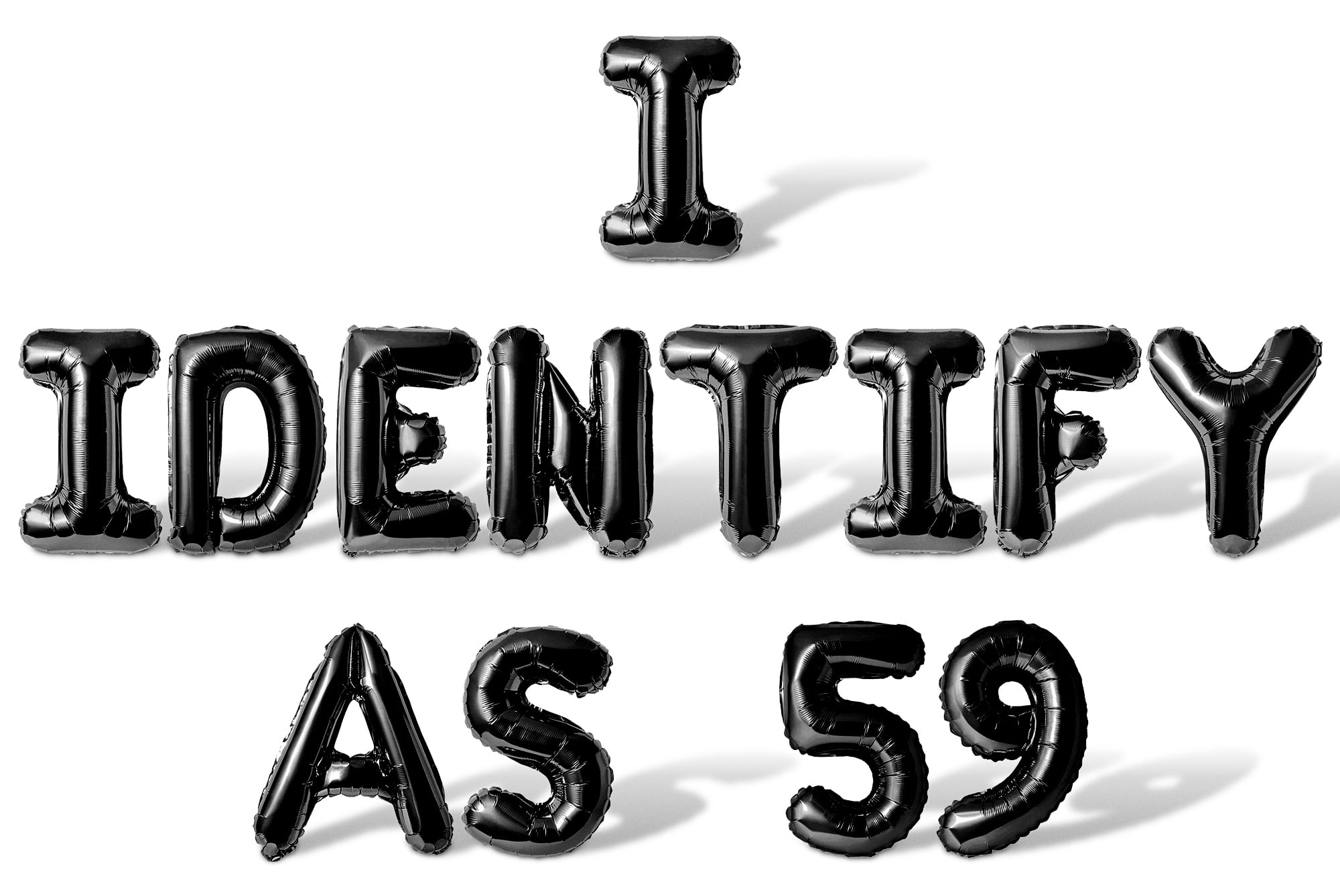 Letter Balloons - I IDENTIFY AS 59 16" Inch Alphabet Letters Foil Mylar ...
