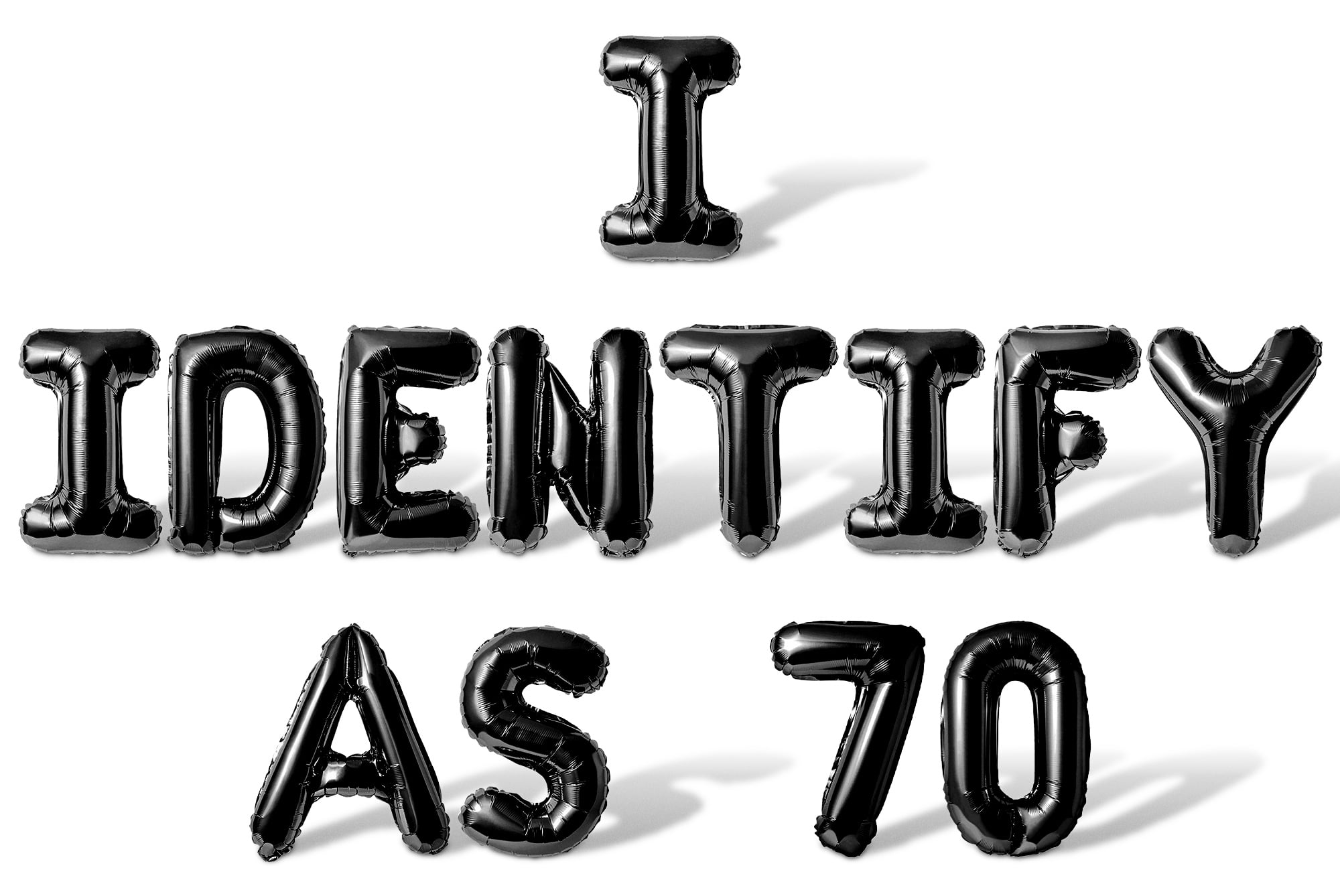 Letter Balloons - I IDENTIFY AS 70 16" Inch Alphabet Letters Foil Mylar ...