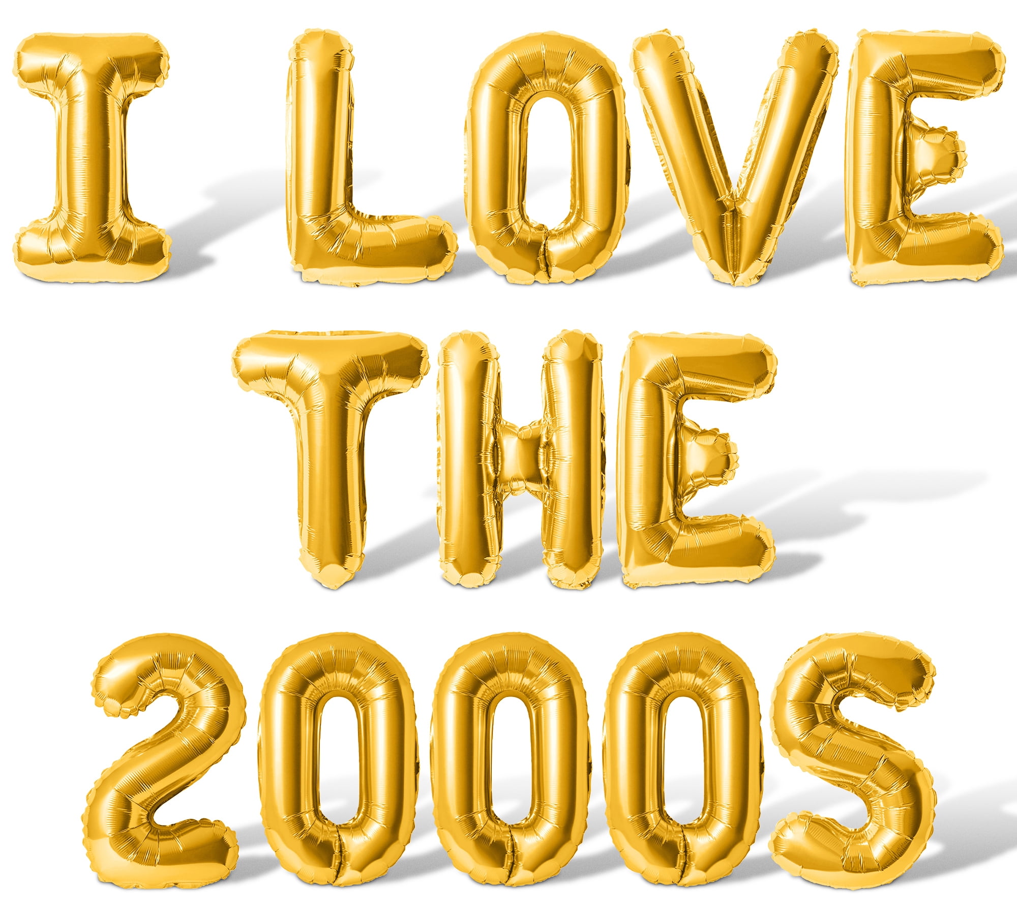Letter Balloons - I LOVE THE 2000S 16" Inch Alphabet Letters Foil Mylar ...
