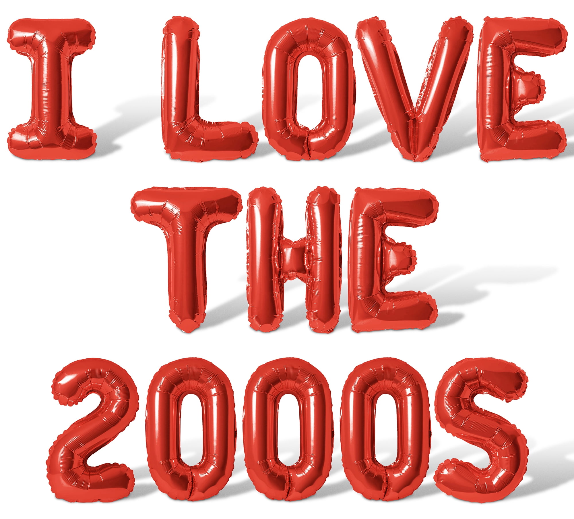 Letter Balloons - I LOVE THE 2000S 16" Inch Alphabet Letters Foil Mylar ...