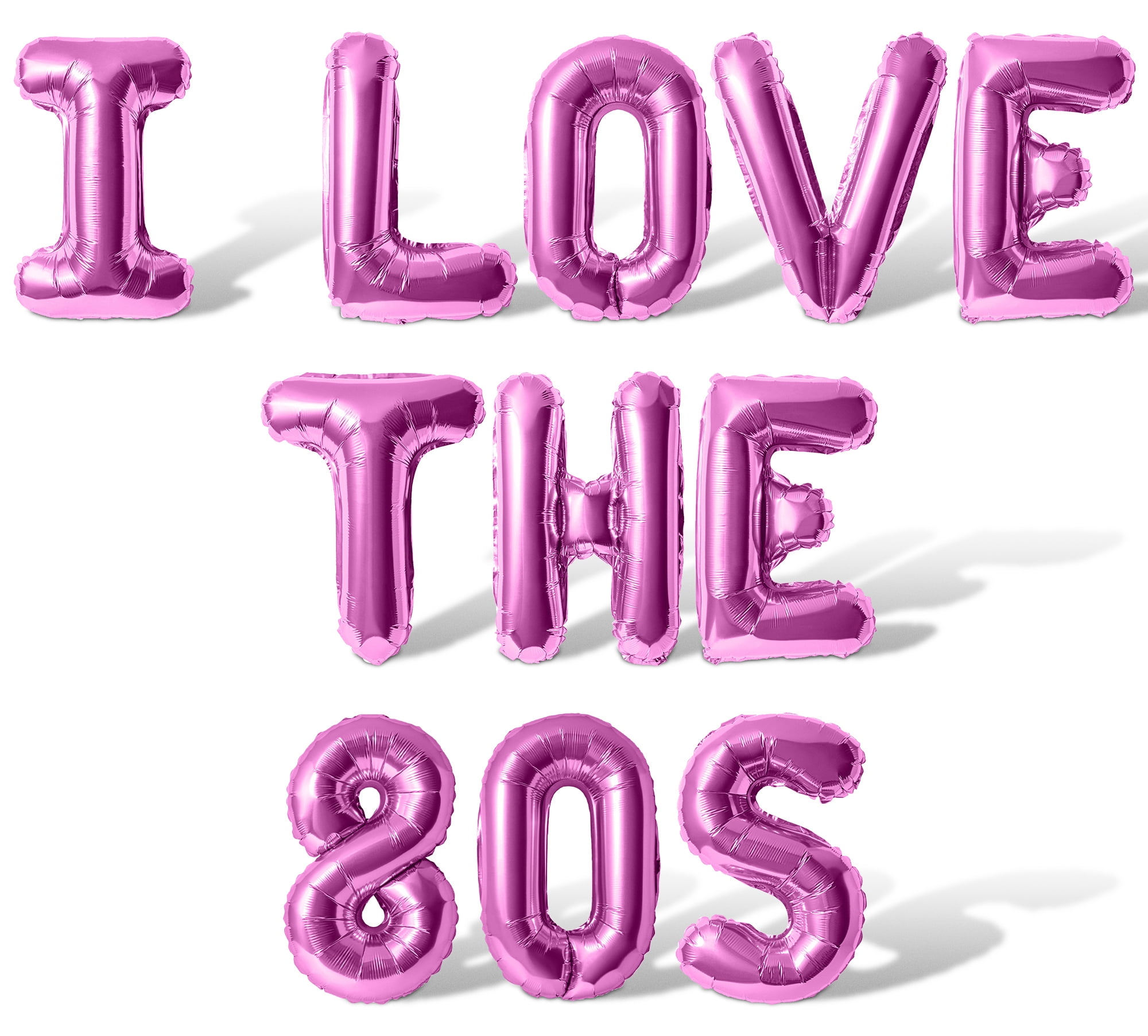 Letter Balloons - I LOVE THE 80S 16" Inch Alphabet Letters Foil Mylar ...