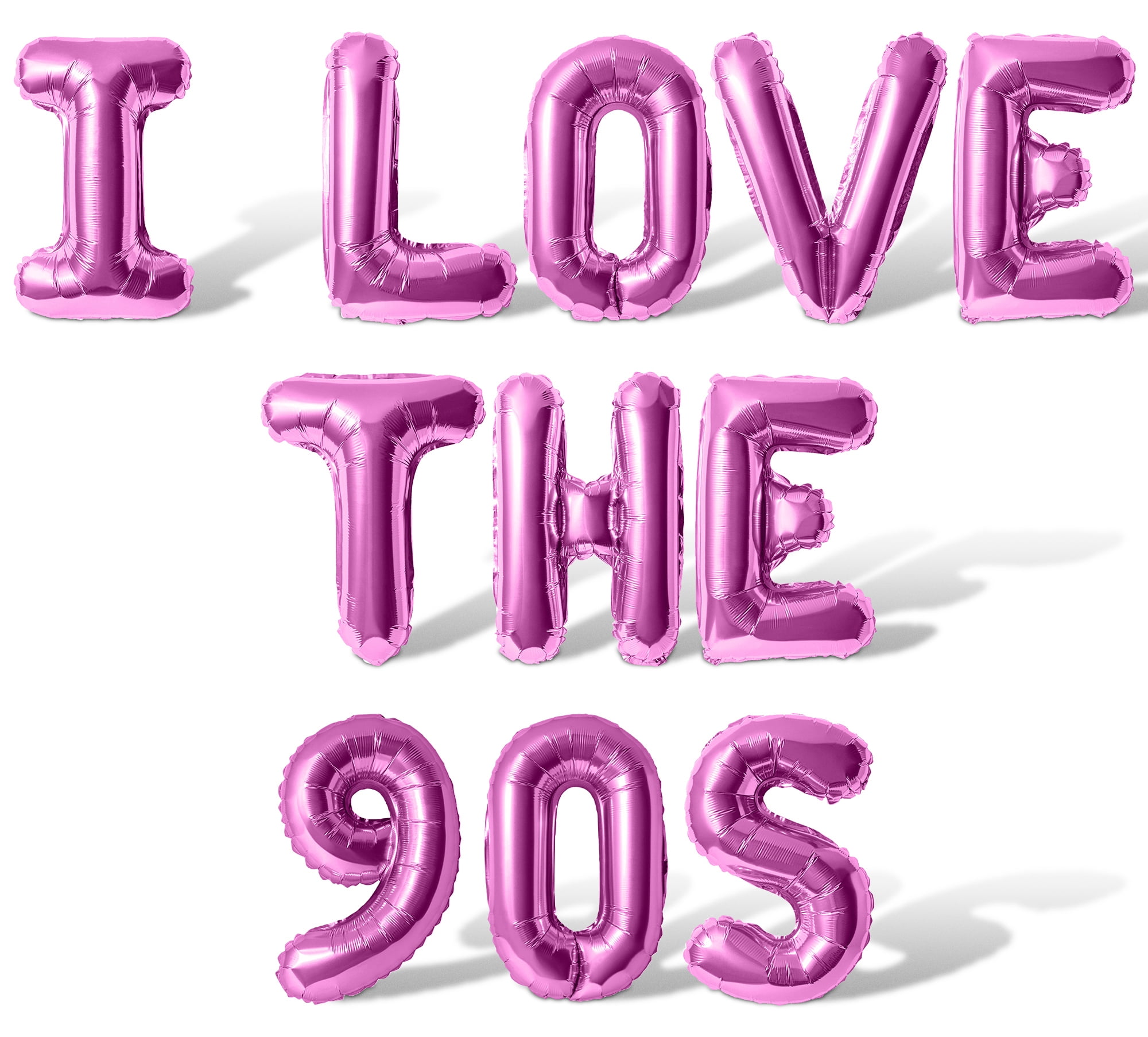 Letter Balloons - I LOVE THE 90S 16" Inch Alphabet Letters Foil Mylar ...
