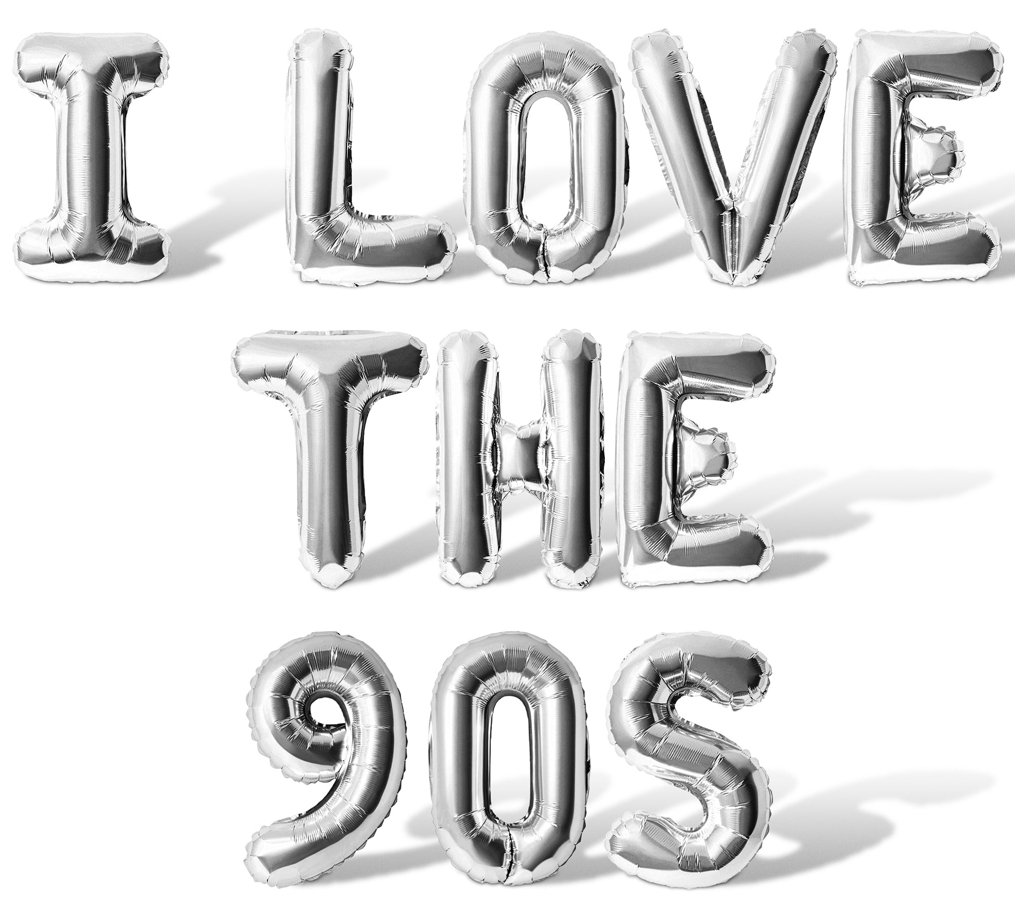 Letter Balloons - I LOVE THE 90S 16" Inch Alphabet Letters Foil Mylar ...