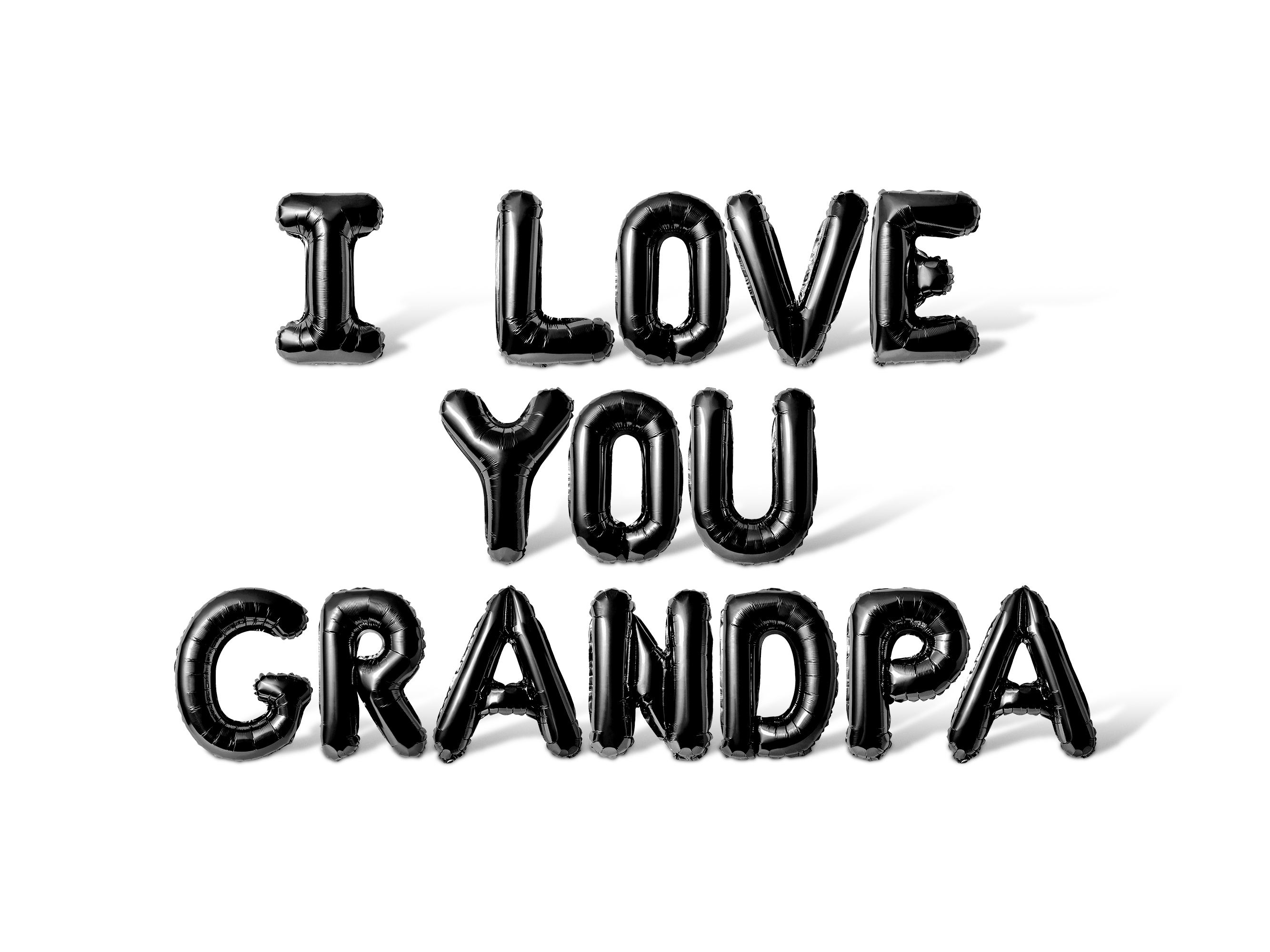 Letter Balloons - I LOVE YOU GRANDPA 16" Inch Alphabet Letters Foil ...